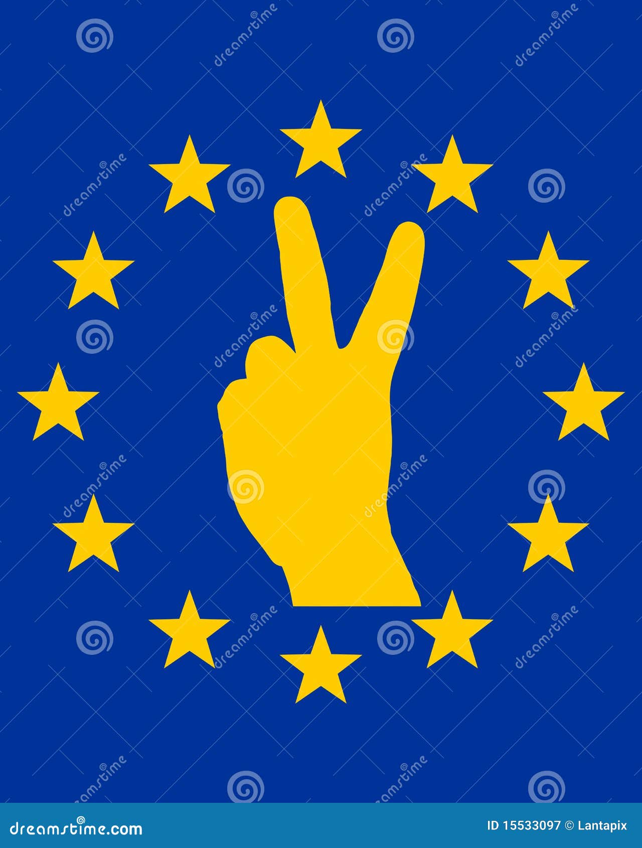 European finger signal stock vector. Illustration of national - 15533097