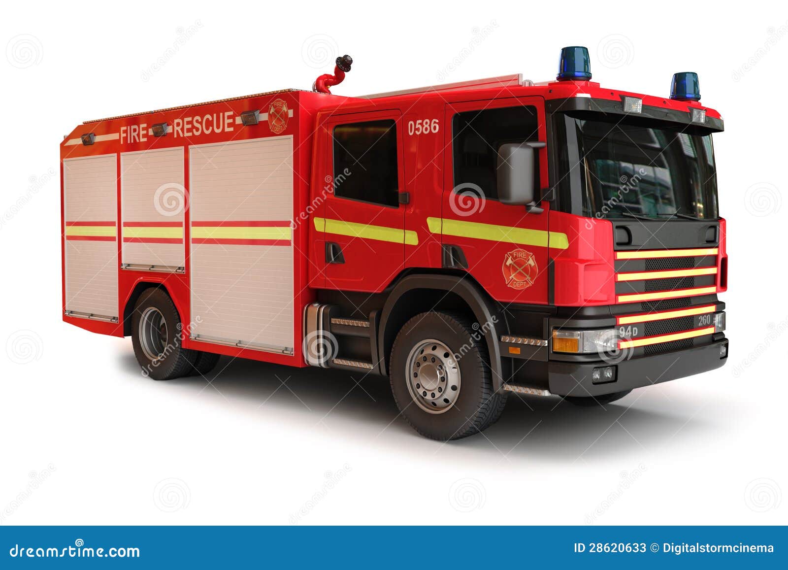 European Firetruck stock illustration. Illustration of responder - 28620633