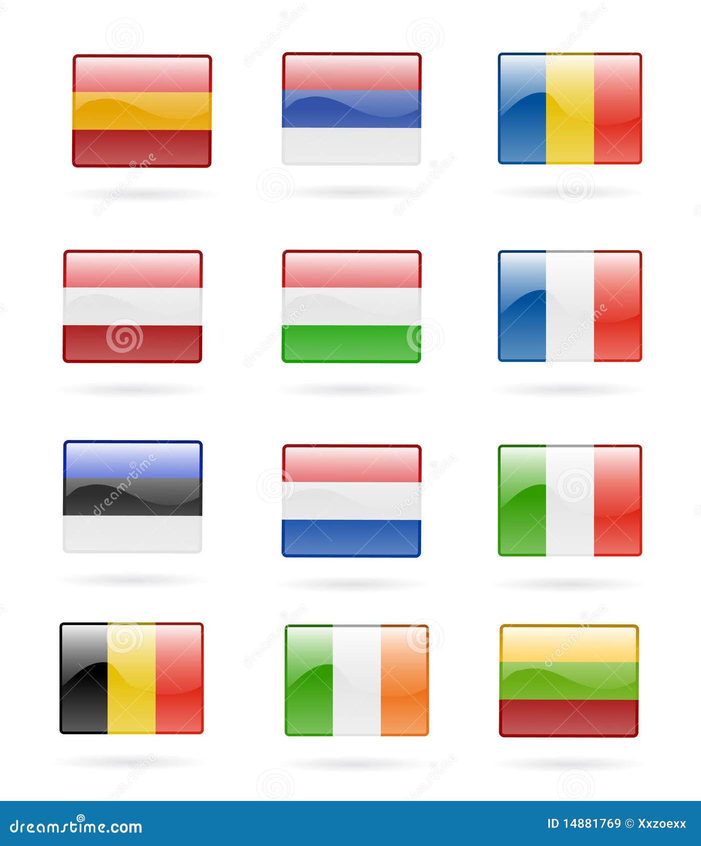 European flag buttons stock vector. Illustration of tourism - 14881769