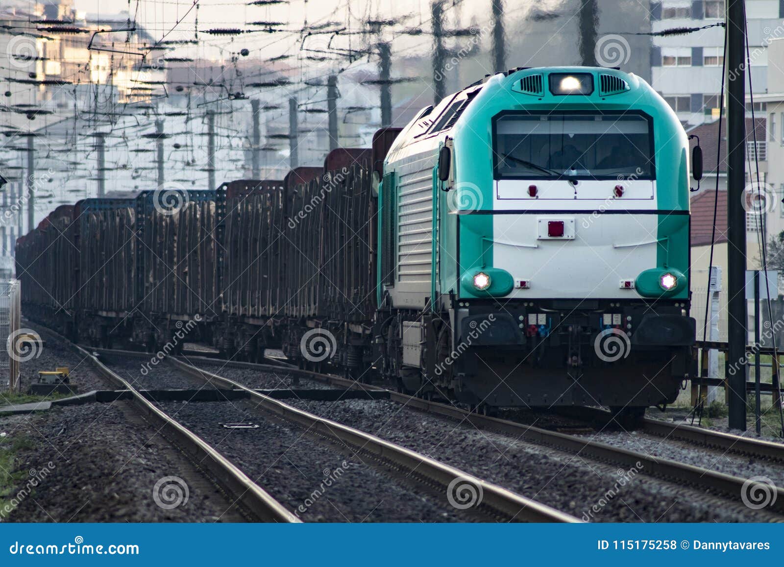 European Freight Train stock photo. Image of railway - 115175258