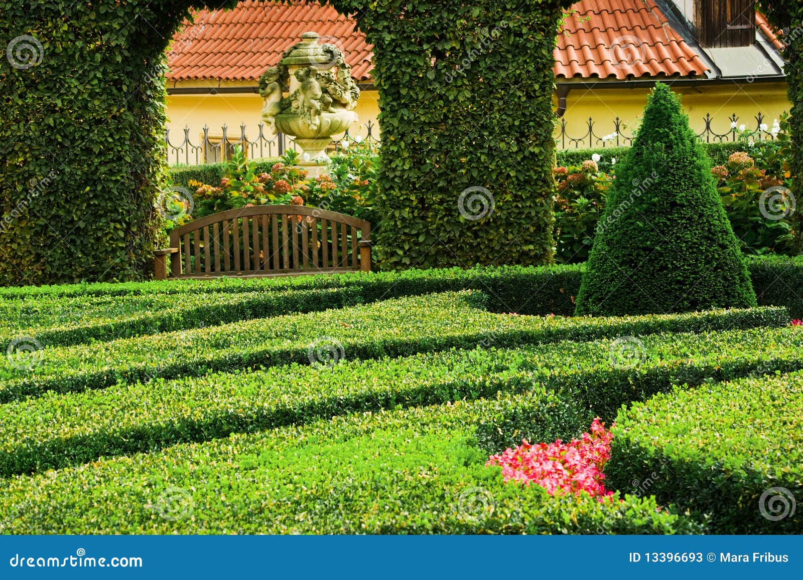 European garden stock image. Image of plant, maze, exterior - 13396693