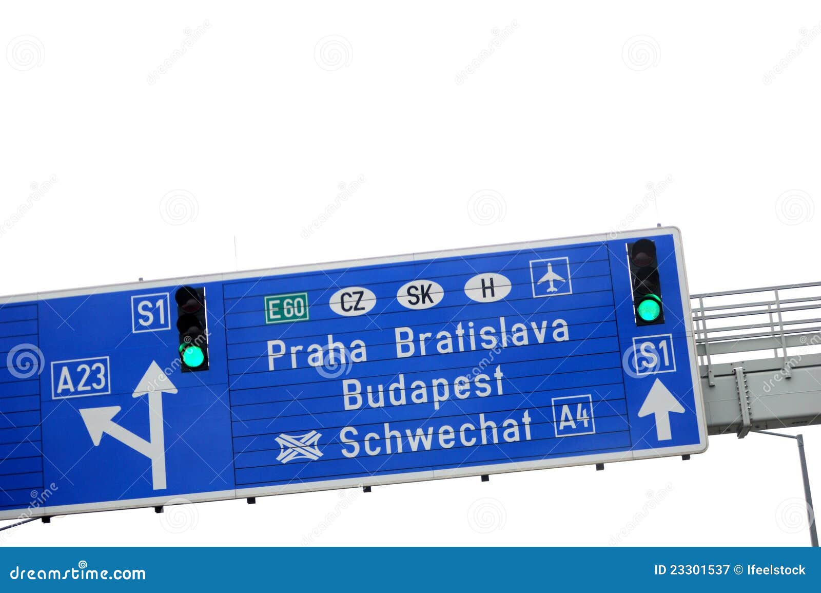 European Highway Sign Royalty Free Stock Photography - Image: 23301537