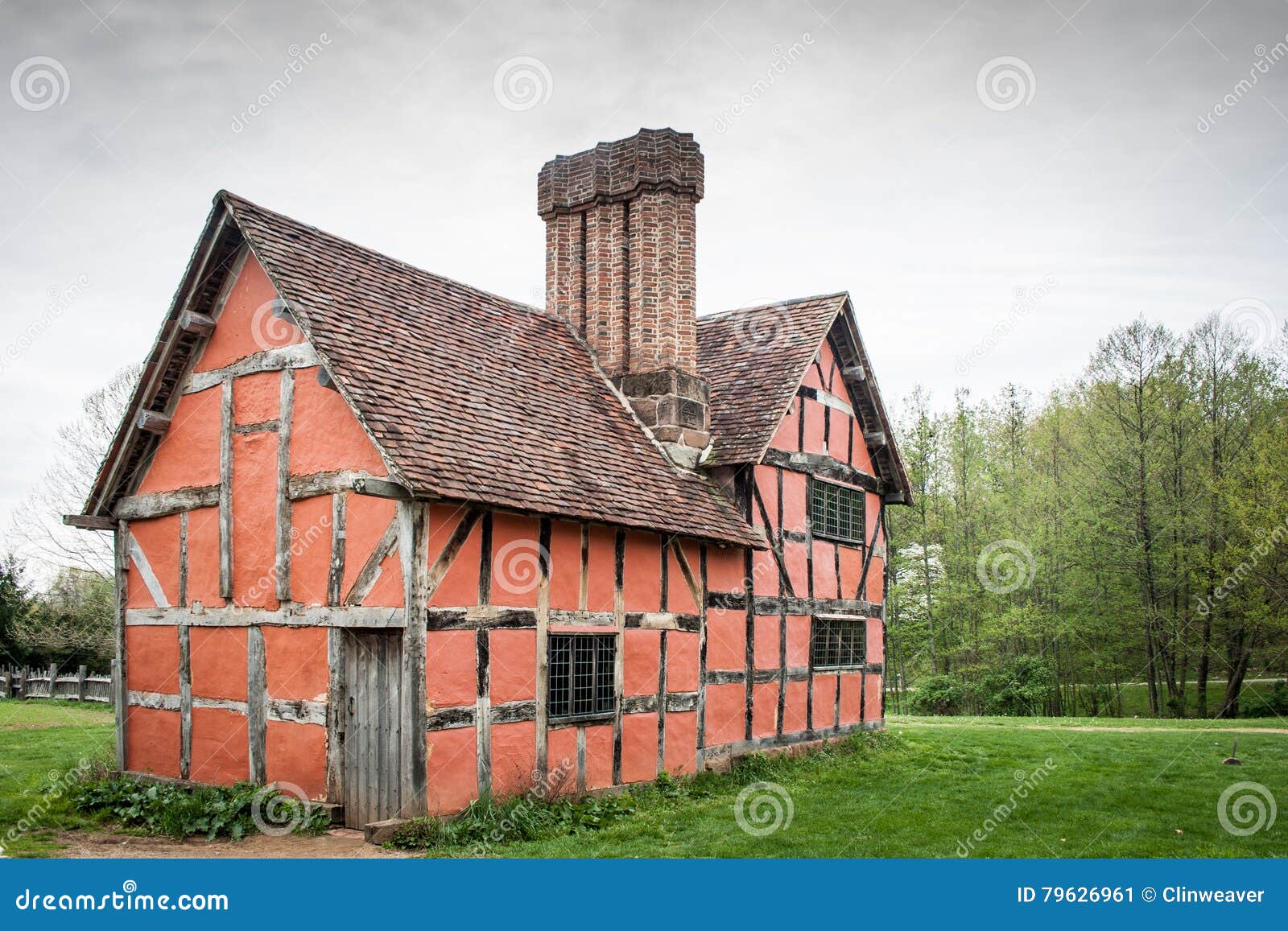European House stock image. Image of timber, brick, nature - 79626961