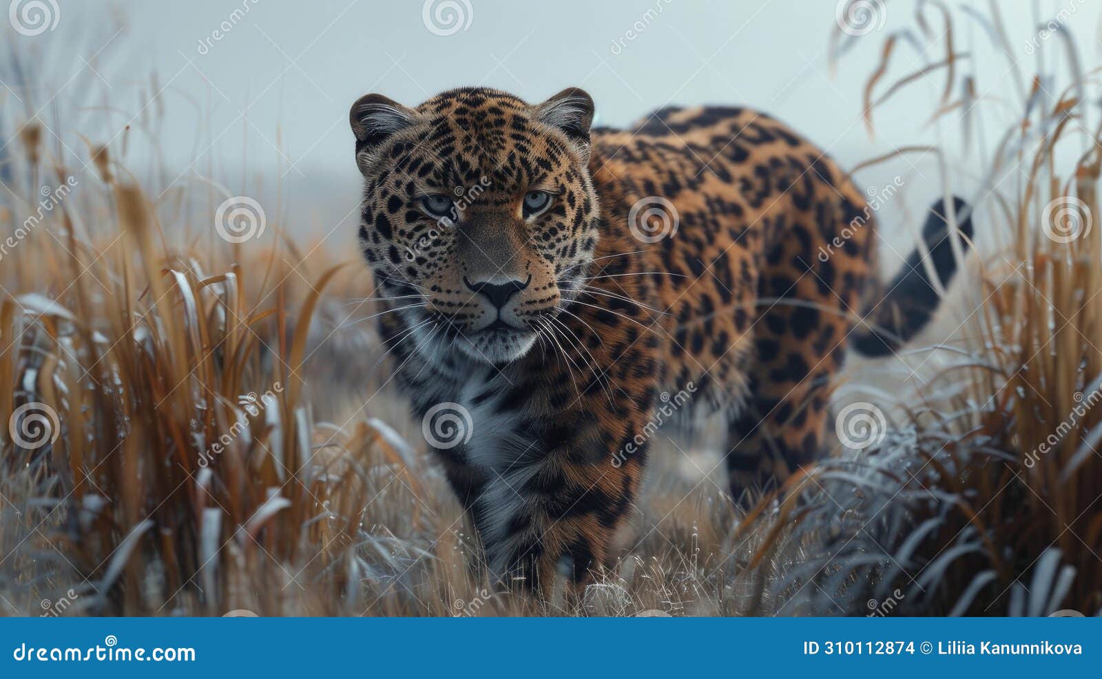 A European Ice Age Leopard in a Cinematic Setting. Stock Photo - Image ...