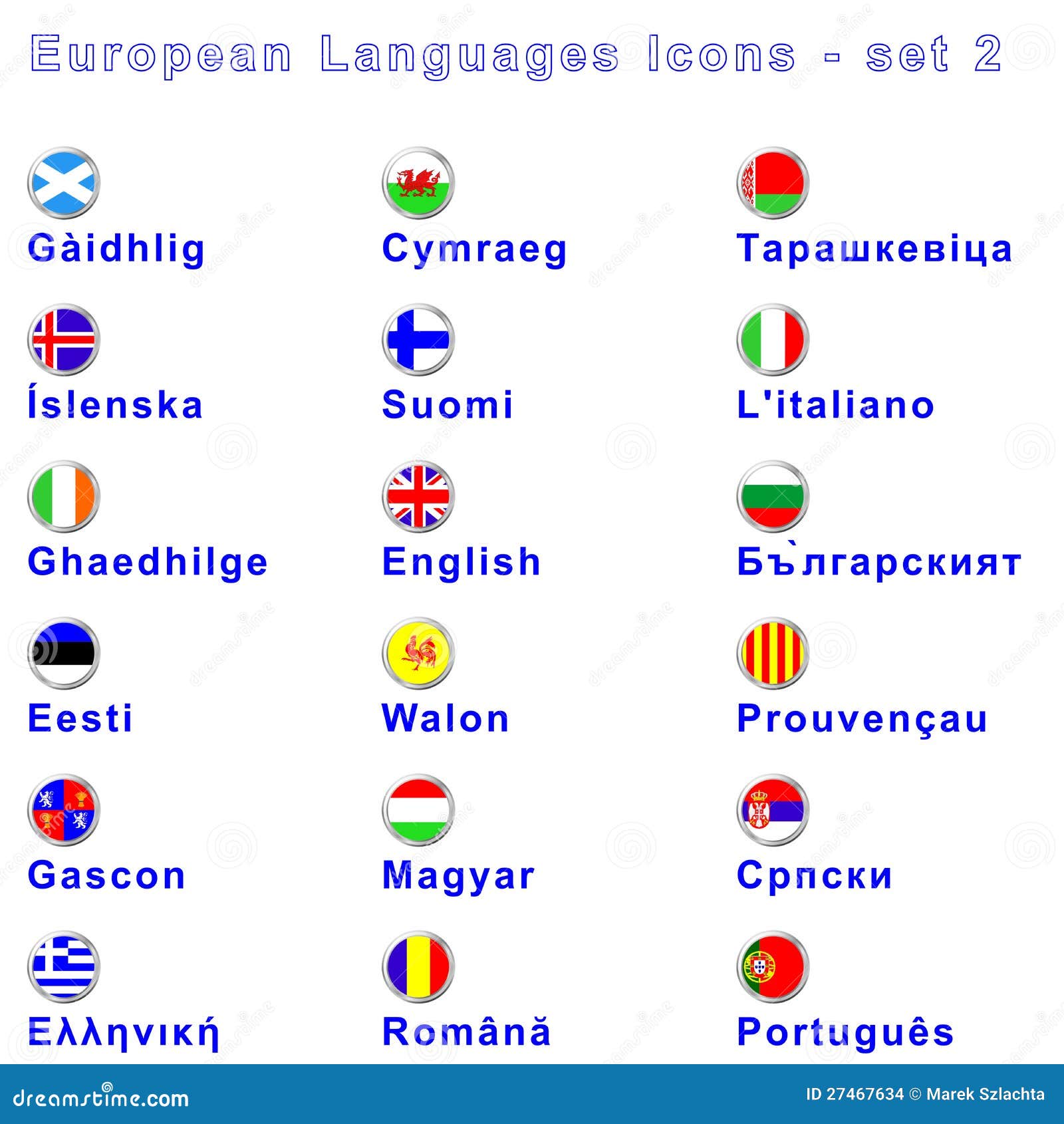 European Languages No 2 stock vector. Illustration of flag - 27467634