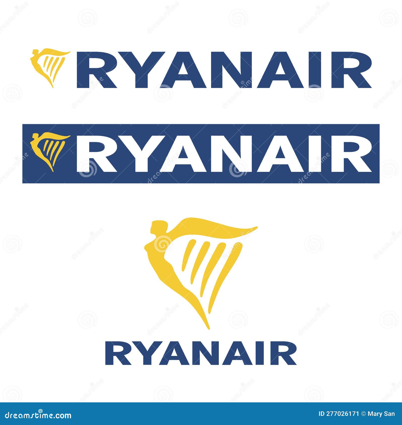 European Low Cost Ryanair Airline Logos Vector Editorial Photo ...