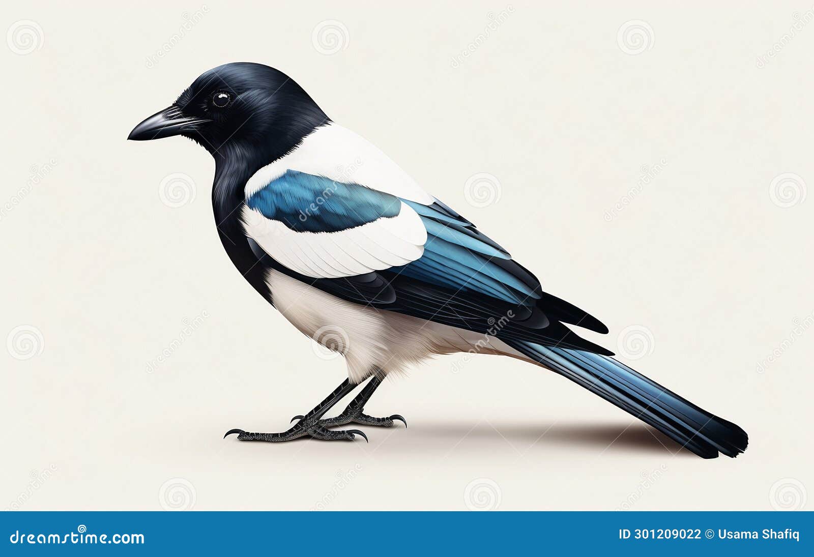 European Magpie on Transparent Background Stock Photo - Image of ...