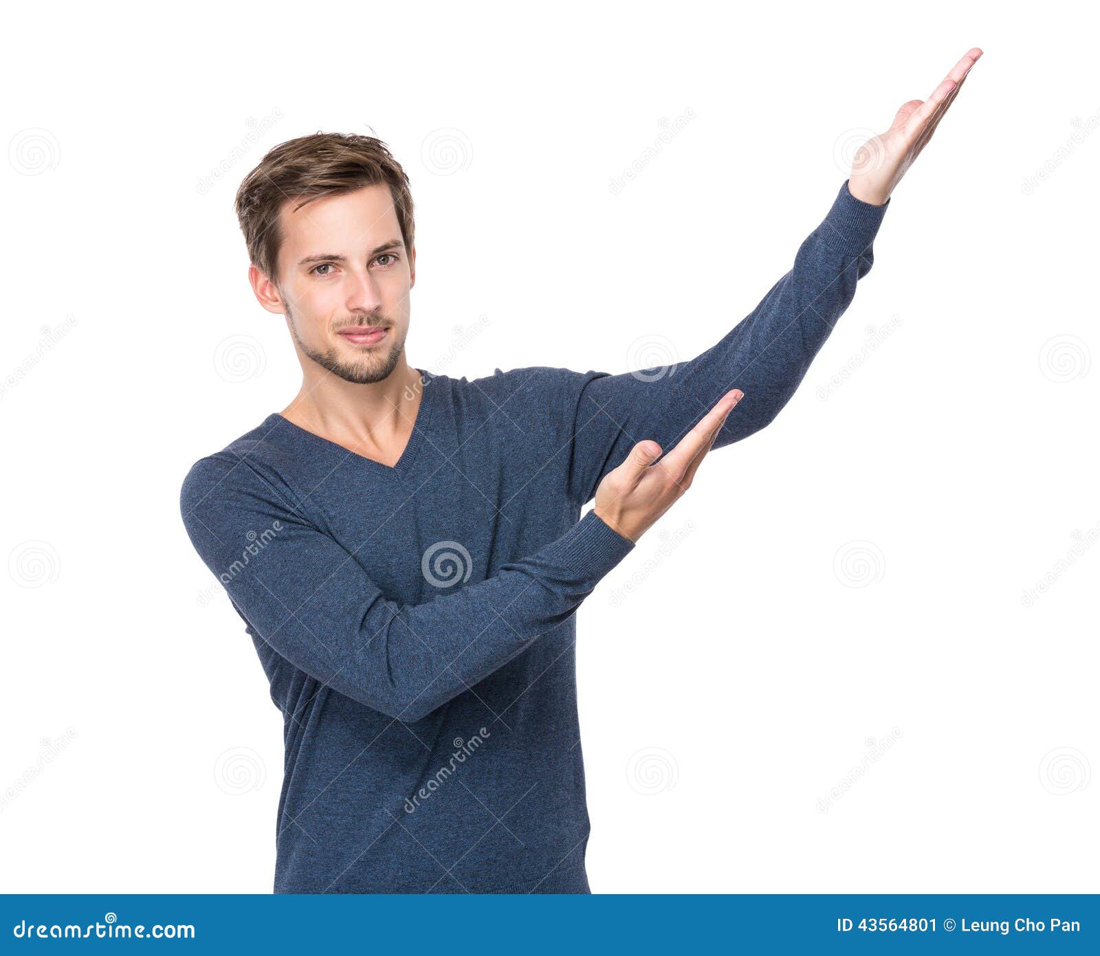 European Man with Two Hand Present Stock Image - Image of german ...