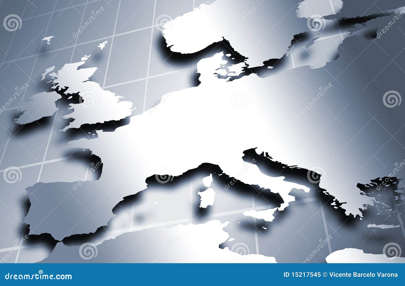 European map in metal stock illustration. Illustration of iron - 15217545