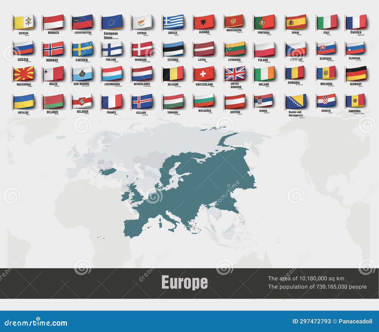 The European Maps Divided by Countries Stock Illustration ...