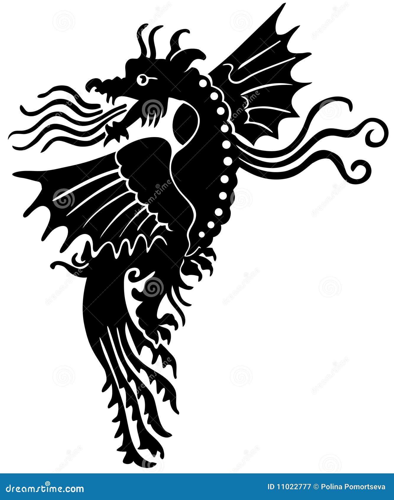 European medieval dragon stock vector. Illustration of draw - 11022777