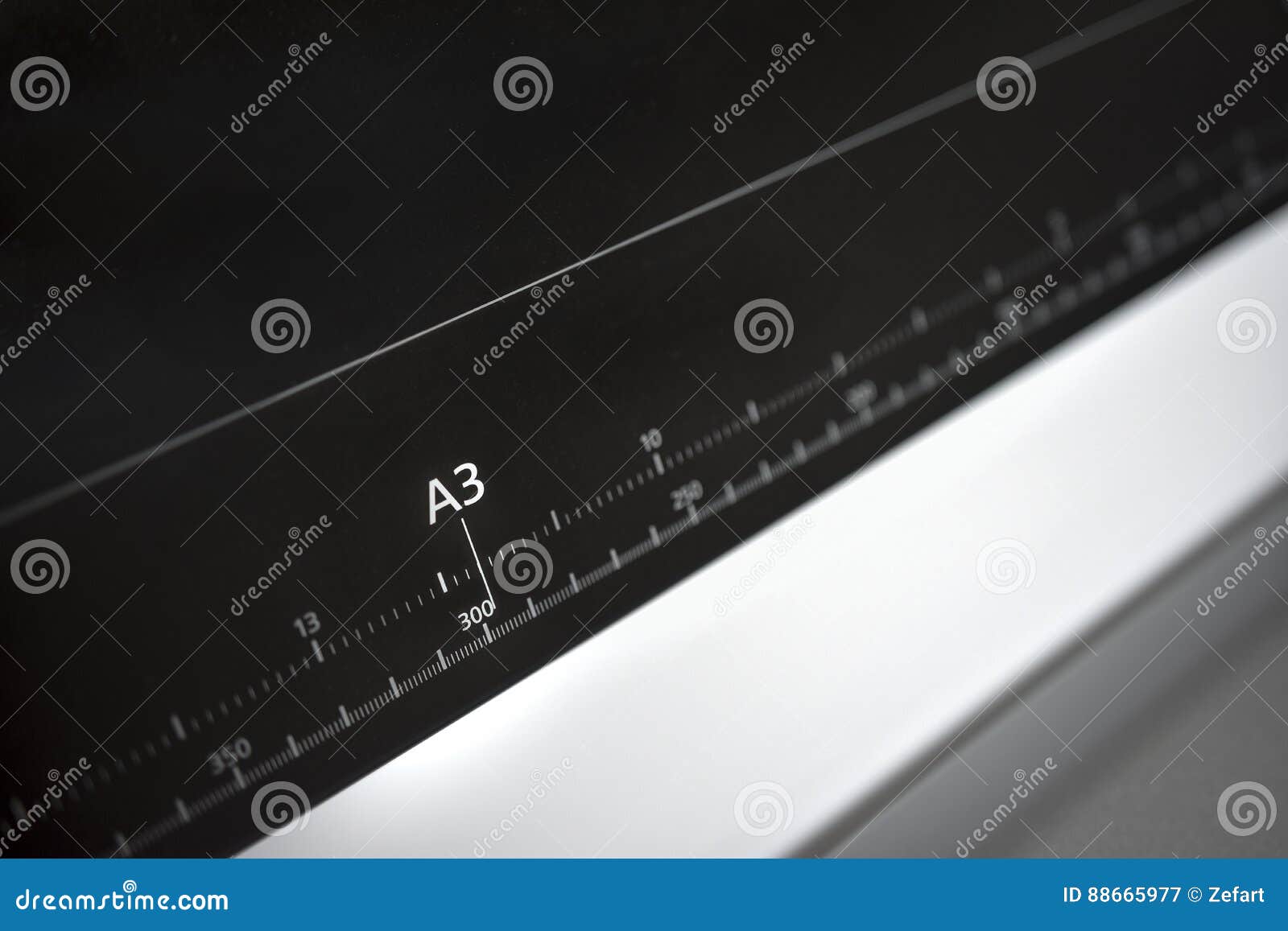 A3 European Paper Format Ruller Stock Image - Image of high, large ...