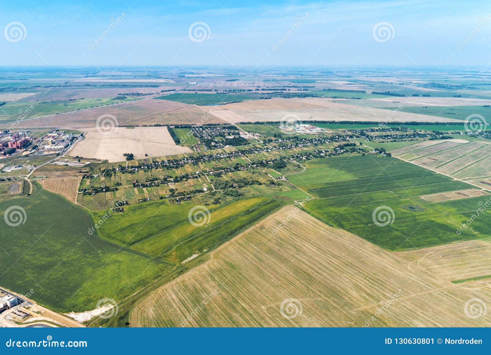 European Plain Landscape, View from a Great Height Stock Image - Image ...