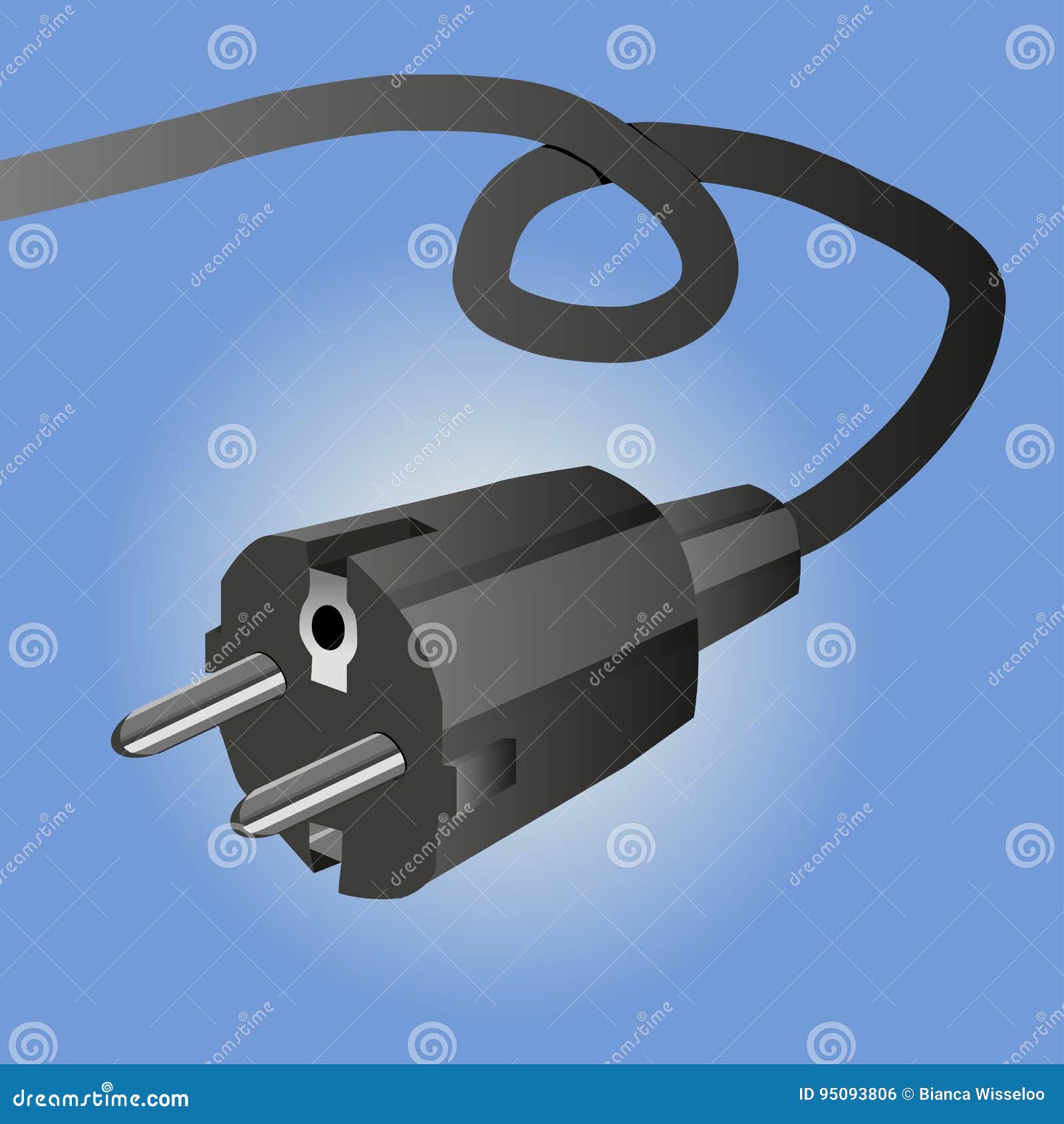 European plug stock vector. Illustration of switchplug - 95093806