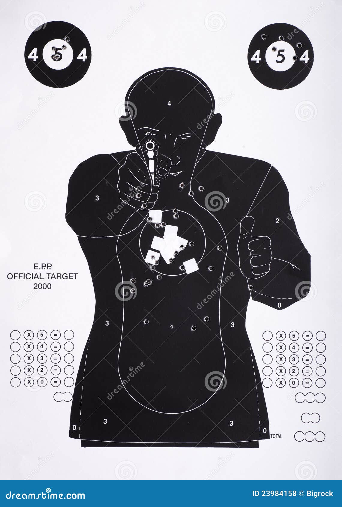 European Police Parcours Target Stock Photo - Image of weapons, target ...