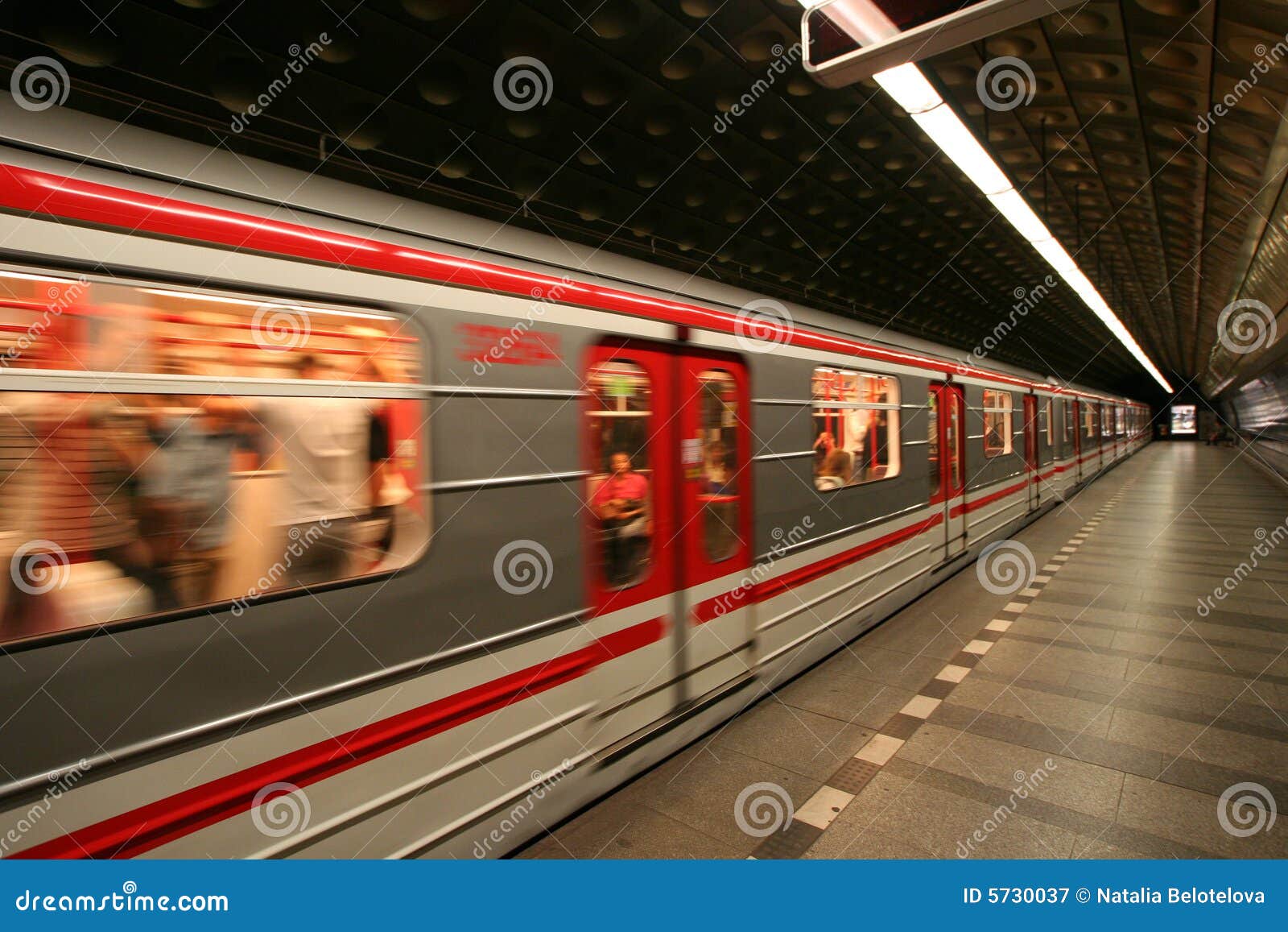 European Prague metro stock image. Image of modern, lights - 5730037