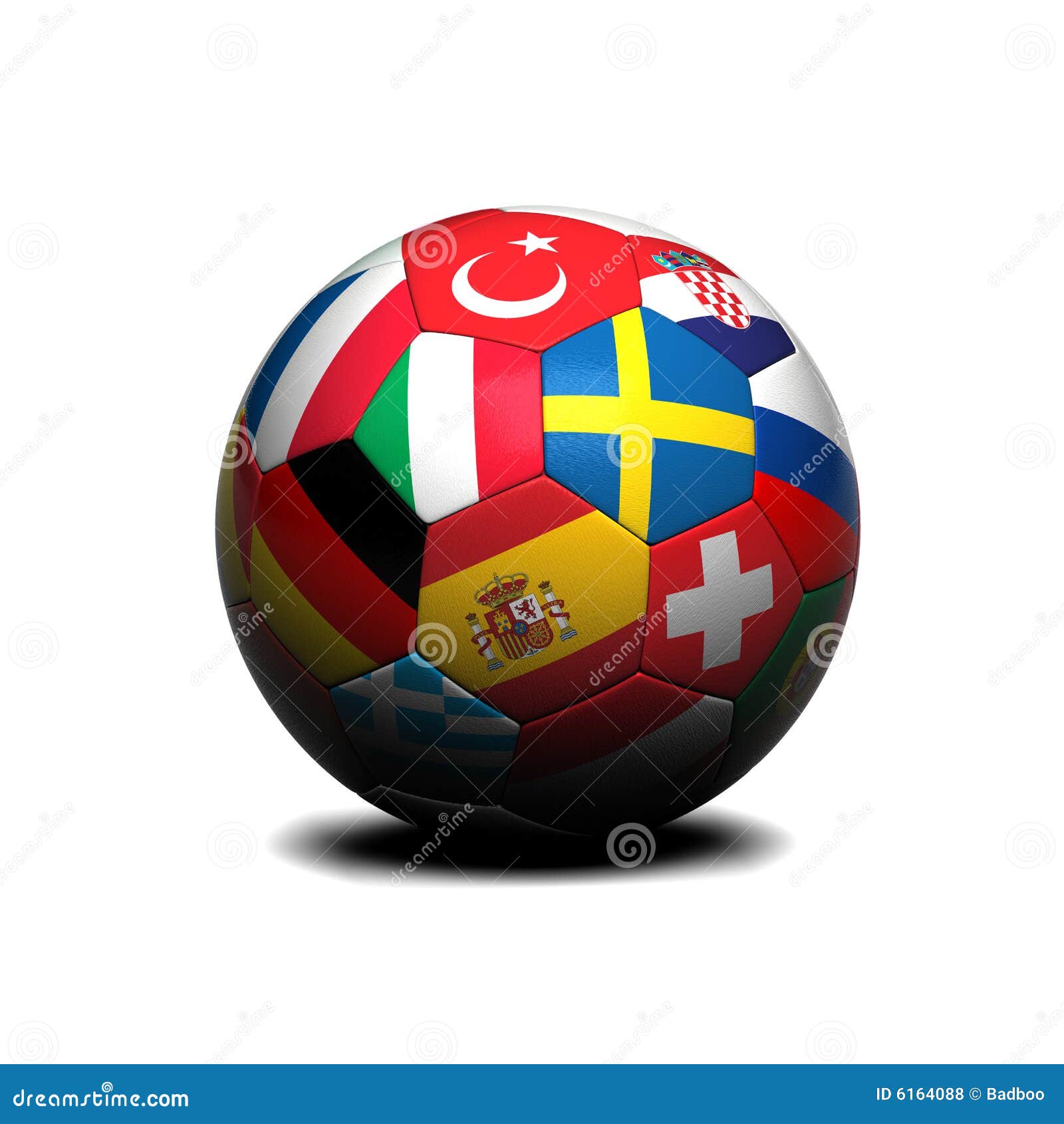 European soccer ball stock illustration. Illustration of pentagon - 6164088
