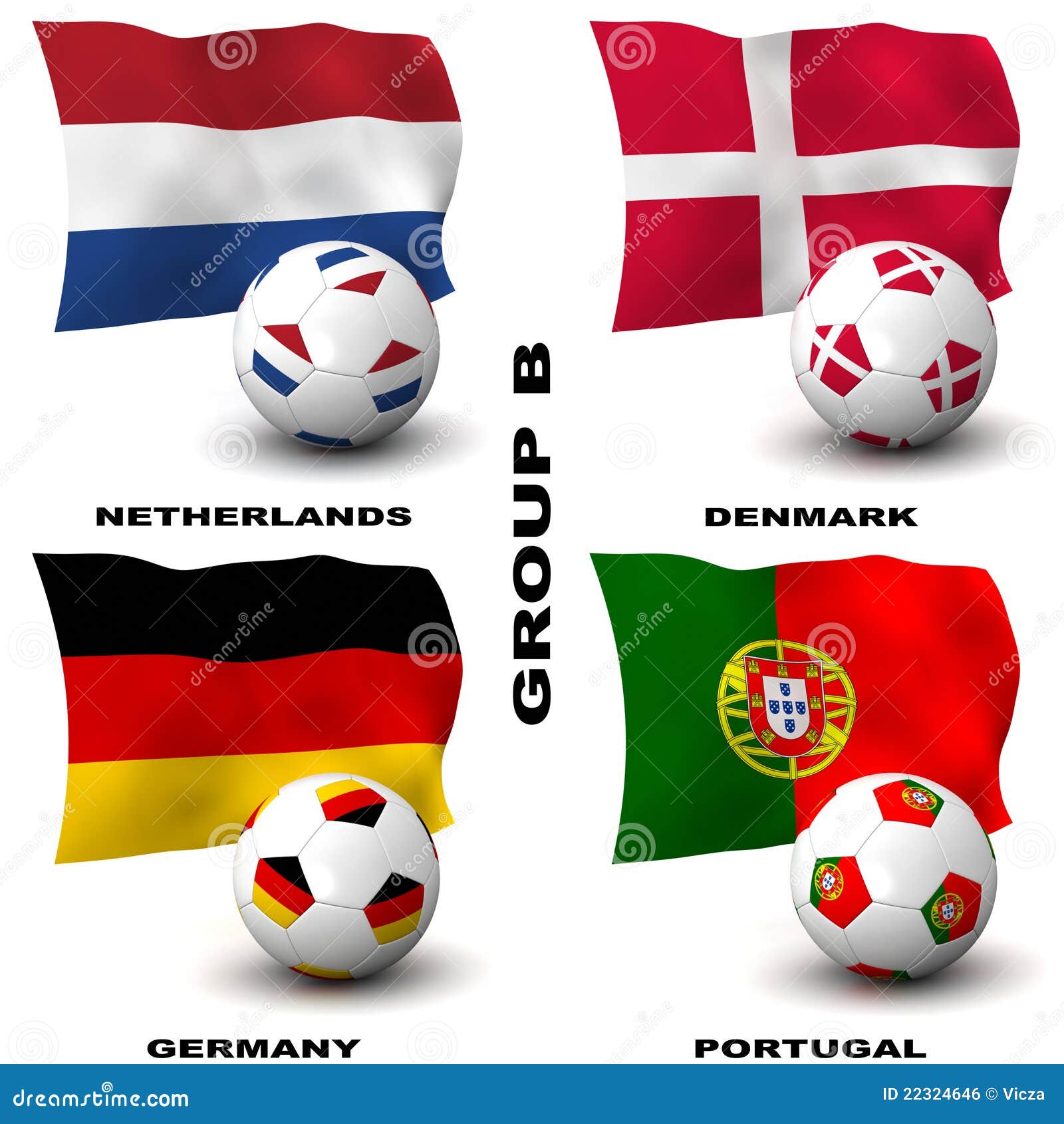 European Soccer - Group B stock illustration. Illustration of symbol ...