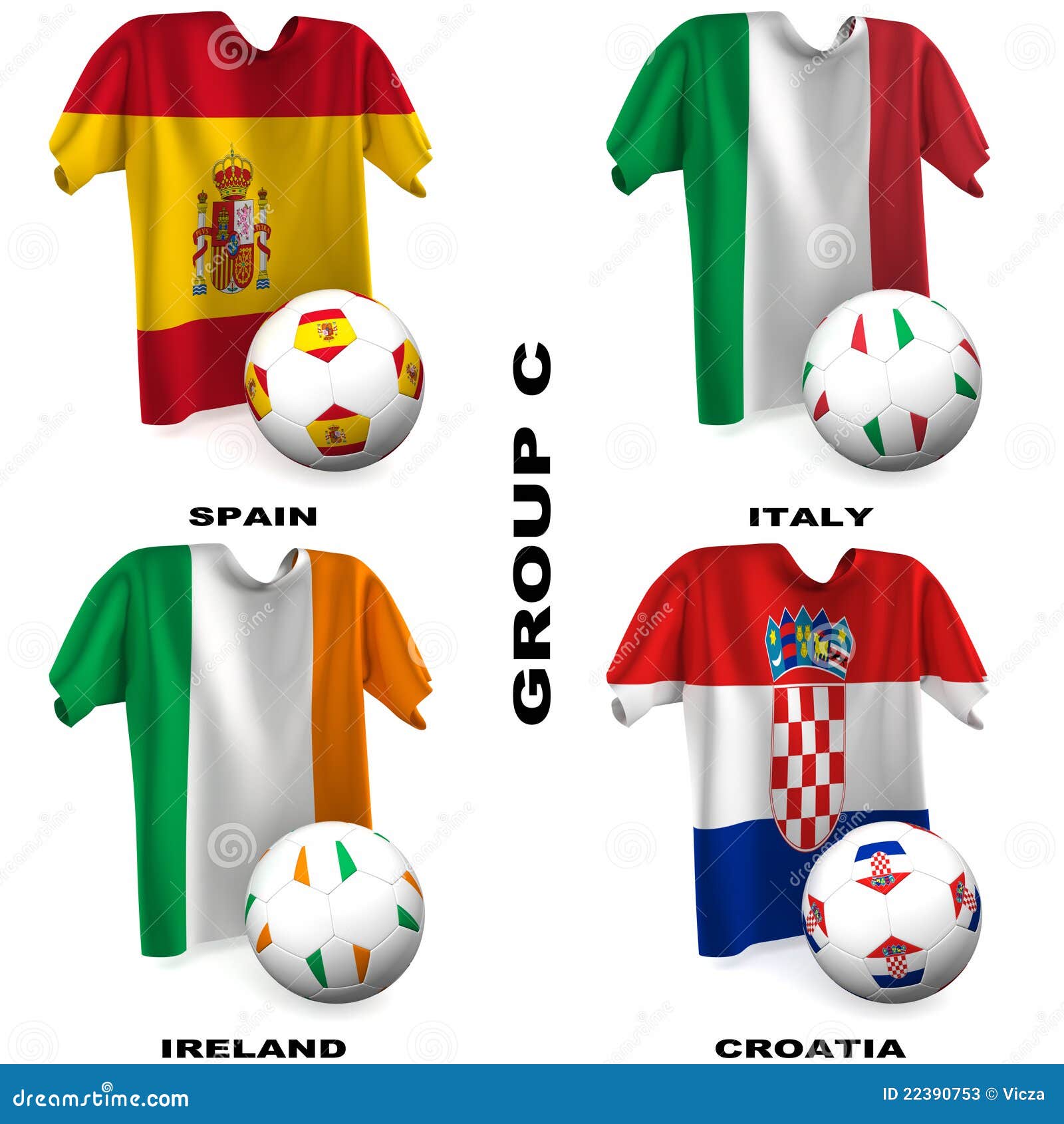European Soccer - Group C stock illustration. Illustration of europe ...