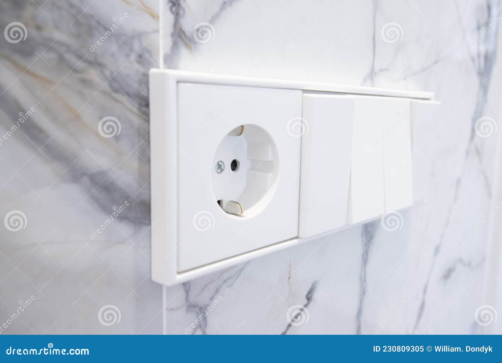 European Socket on Marble Surface Stock Image - Image of socket ...