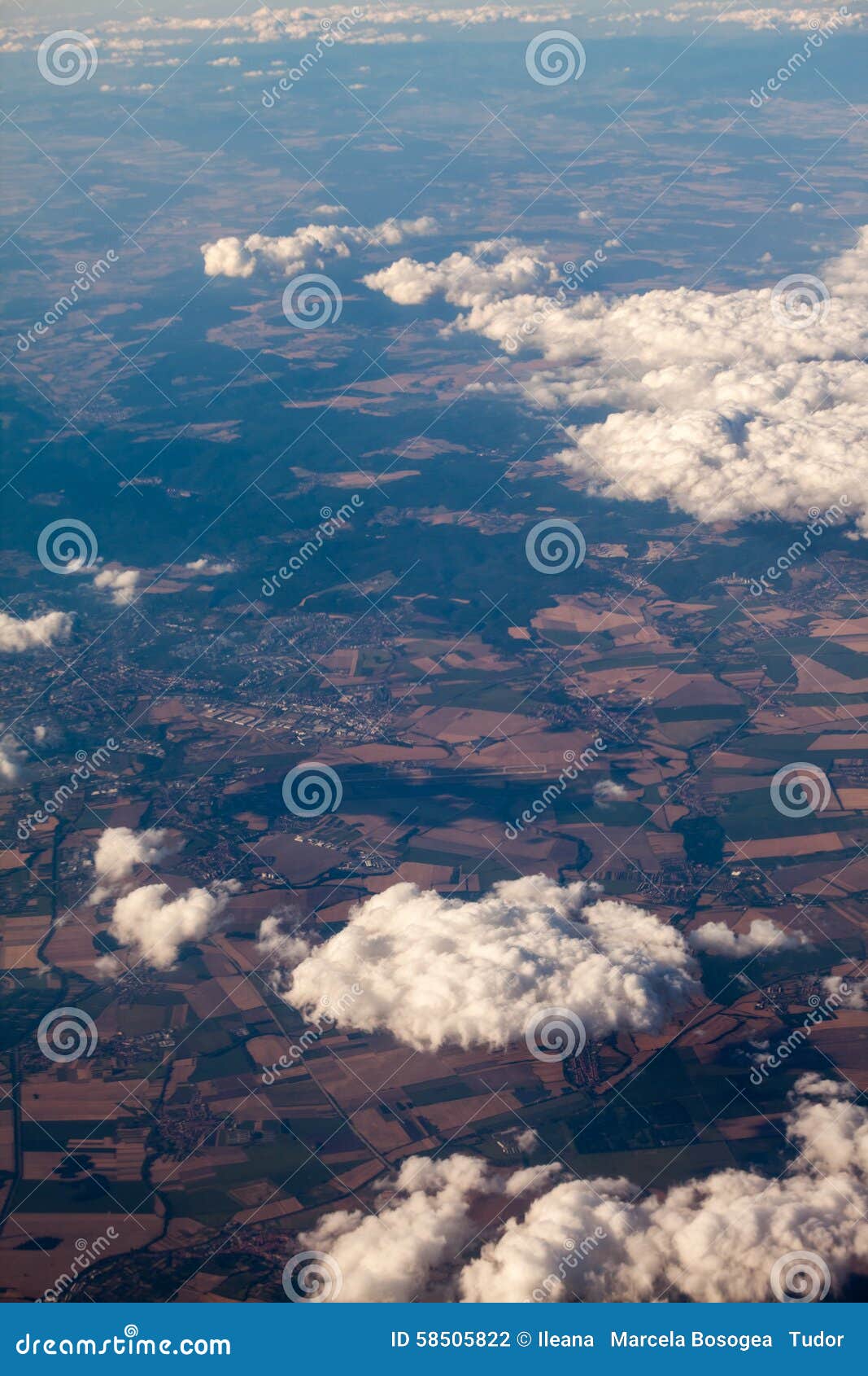 European Space Viewed from the Plane Stock Photo - Image of earth ...