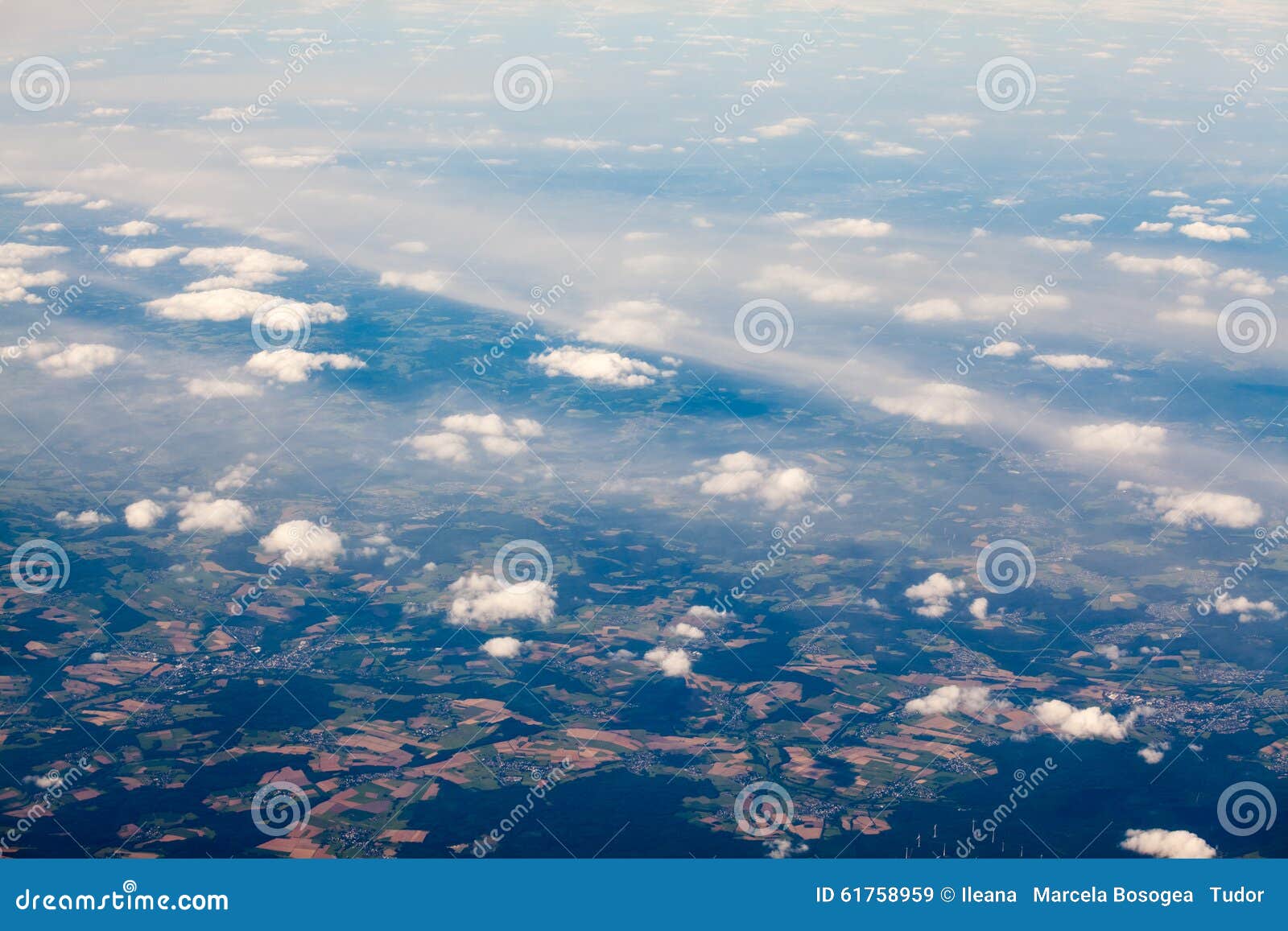 European Space Viewed from the Plane Stock Image - Image of flight ...