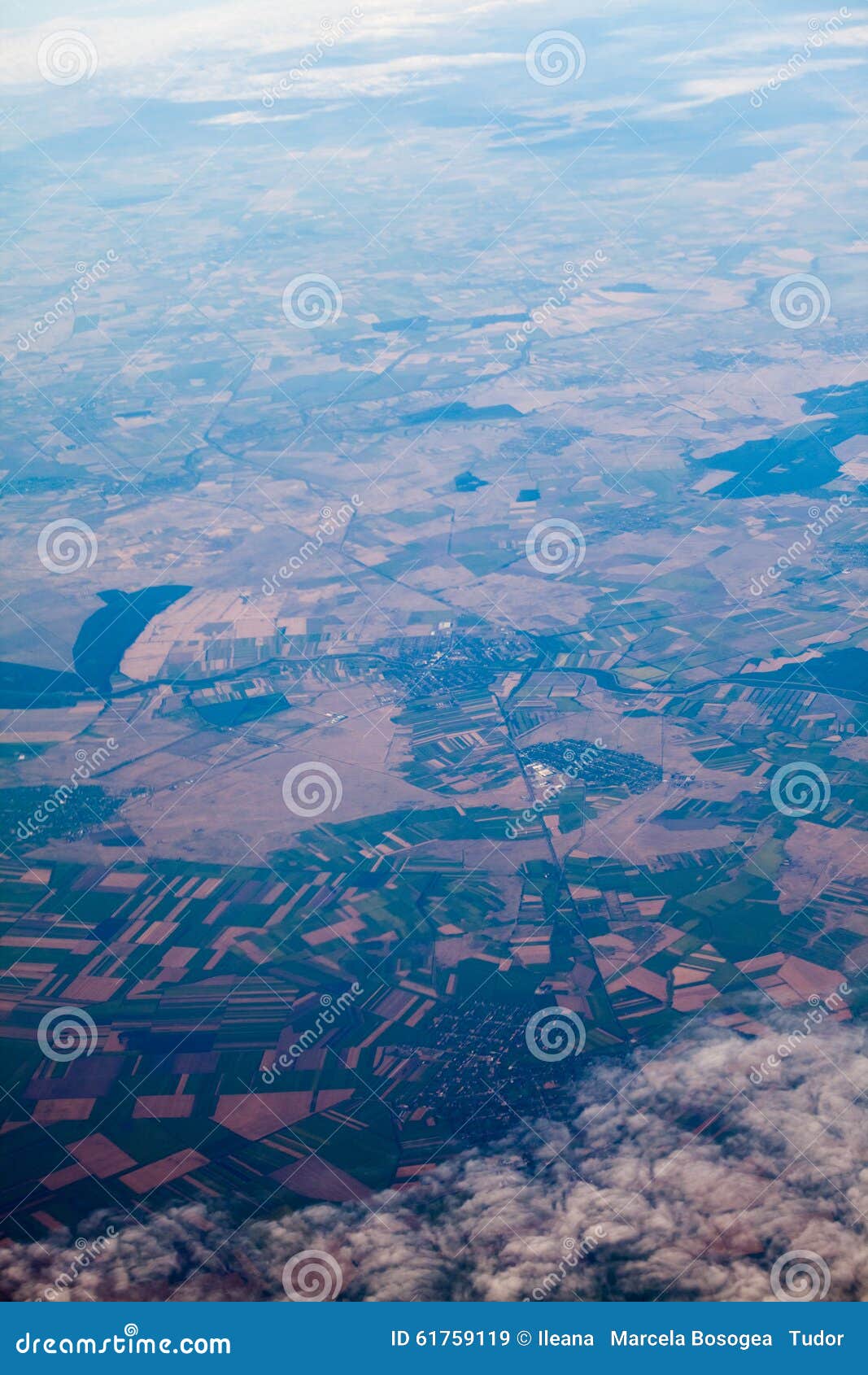 European Space Viewed from the Plane Stock Image - Image of airline ...