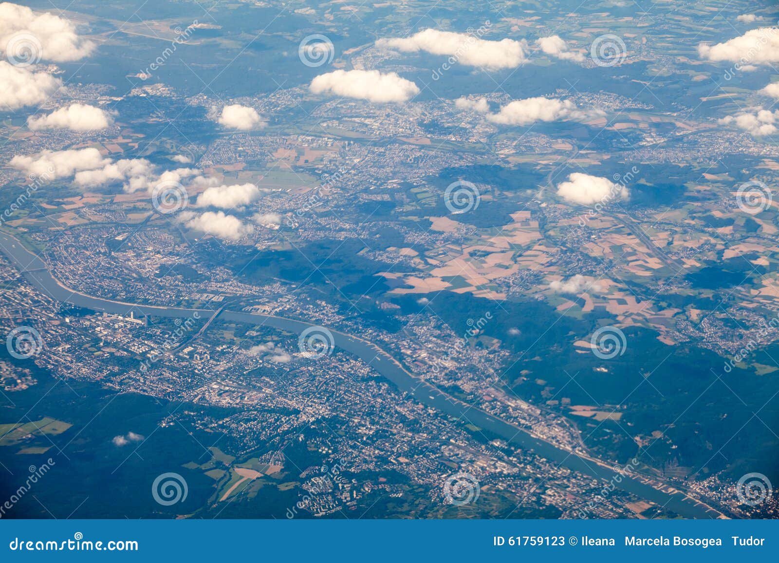 European Space Viewed from the Plane Stock Image - Image of aerial ...