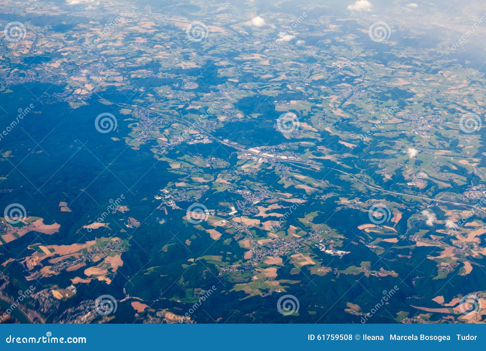 European Space Viewed from the Plane Stock Photo - Image of heaven ...