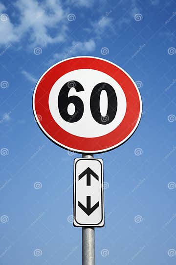 European Speed Limit Sign stock photo. Image of space - 12978286