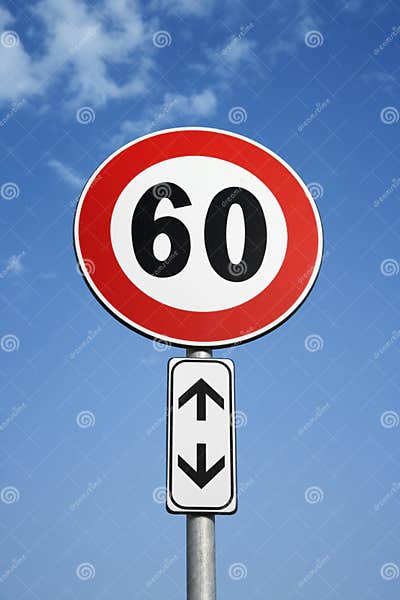 European Speed Limit Sign stock photo. Image of space - 12978286