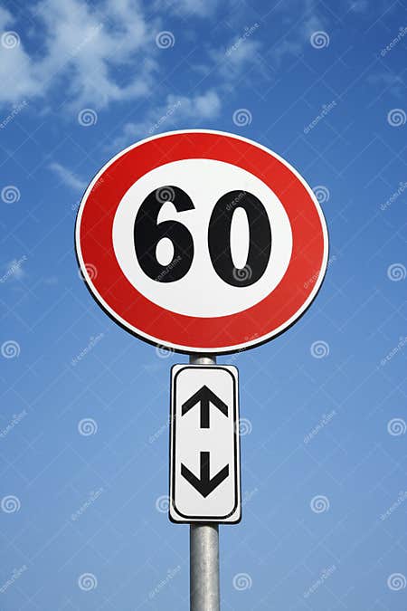 European Speed Limit Sign stock photo. Image of space - 12978286