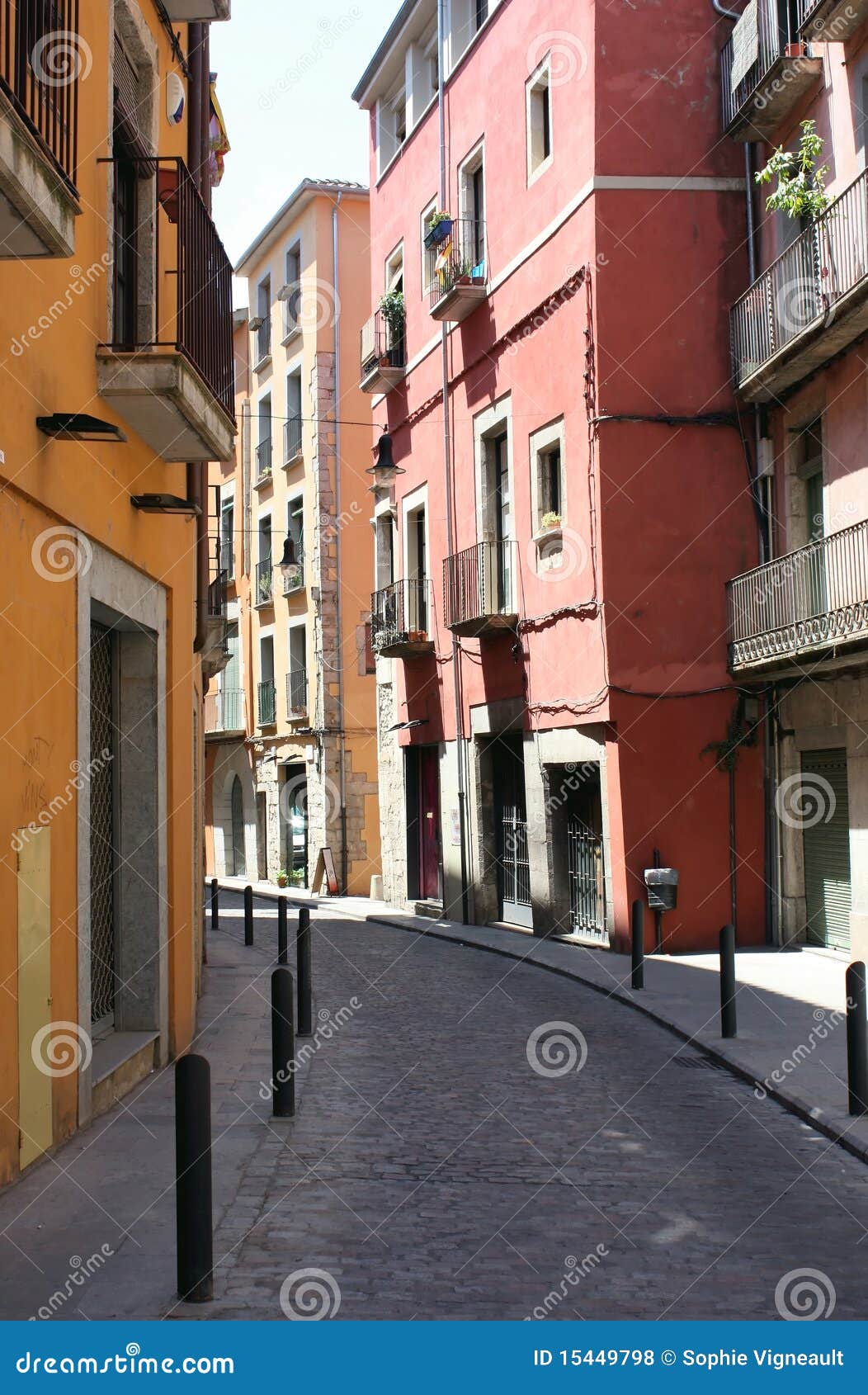 European street stock photo. Image of spain, panorama - 15449798
