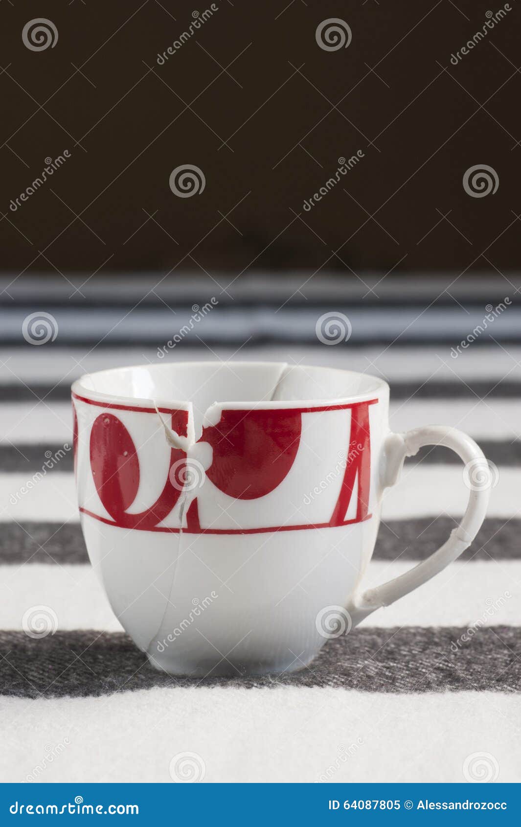 European Style Broken Coffee Cup Put Together Stock Image - Image of ...