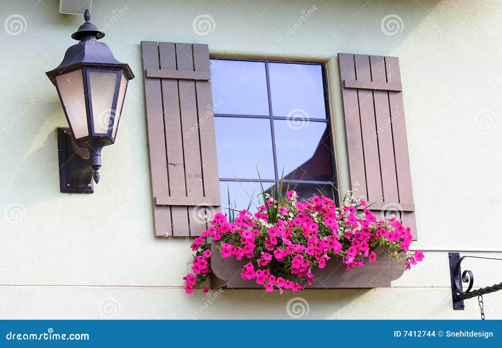 European Style Window stock photo. Image of plants, color - 7412744