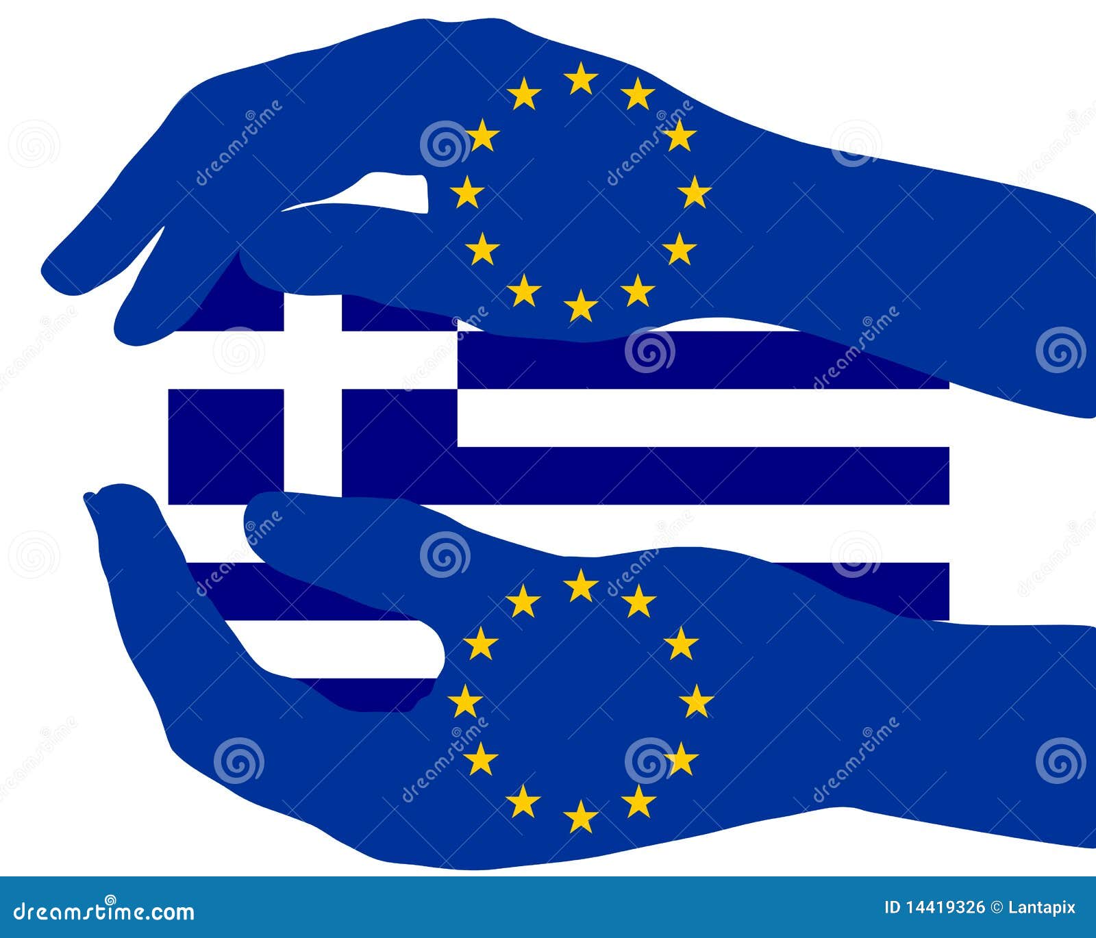 European Support for Greece Stock Vector - Illustration of support ...