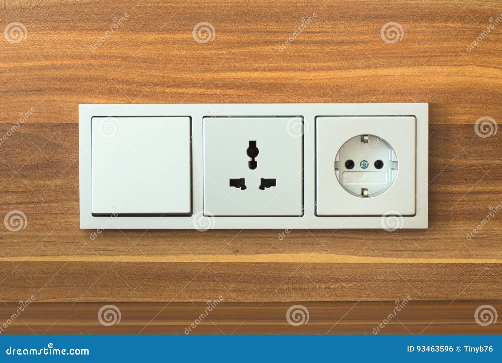 European switch and Socket stock photo. Image of silver - 93463596