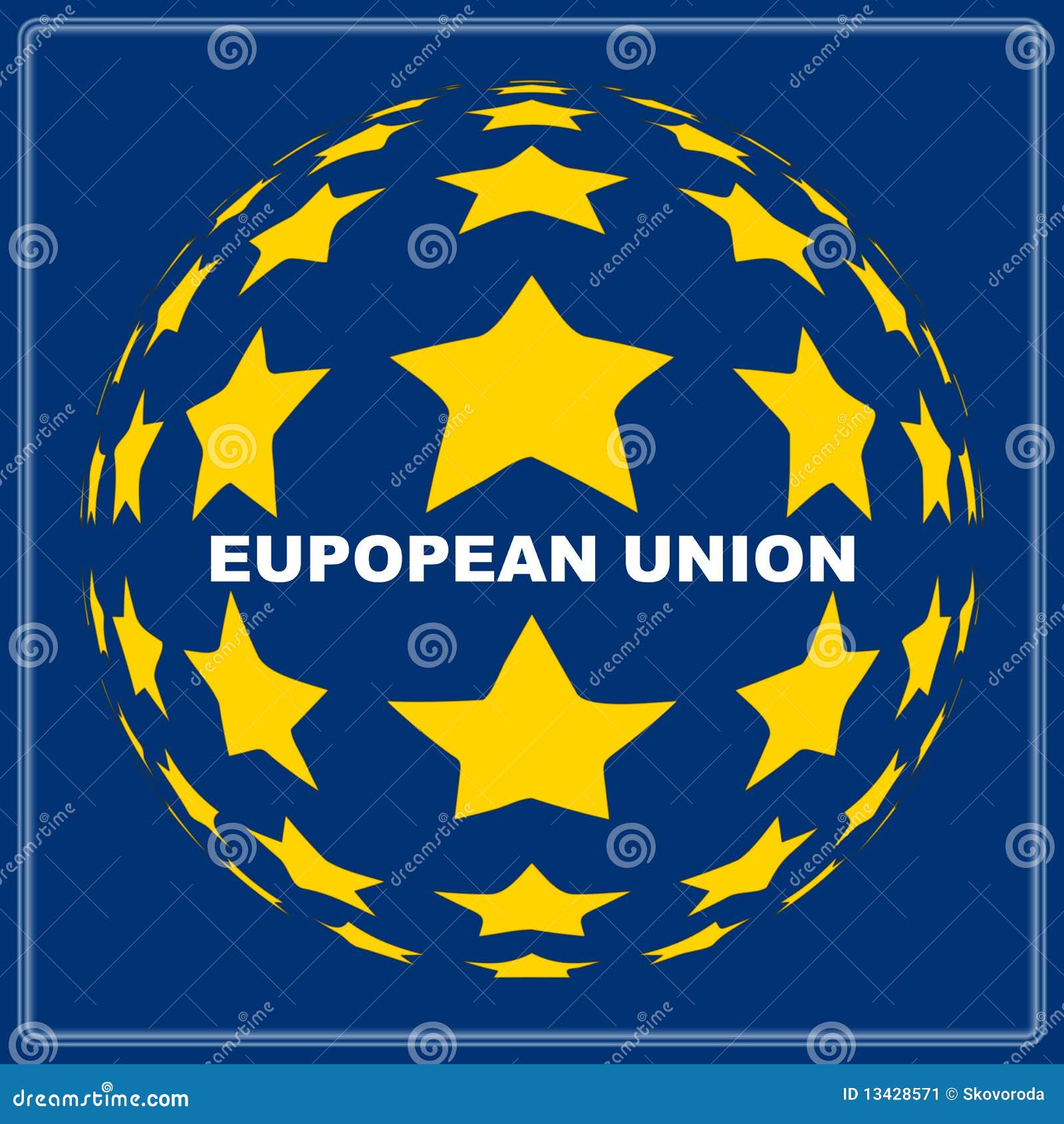European Union stock illustration. Illustration of blue - 13428571