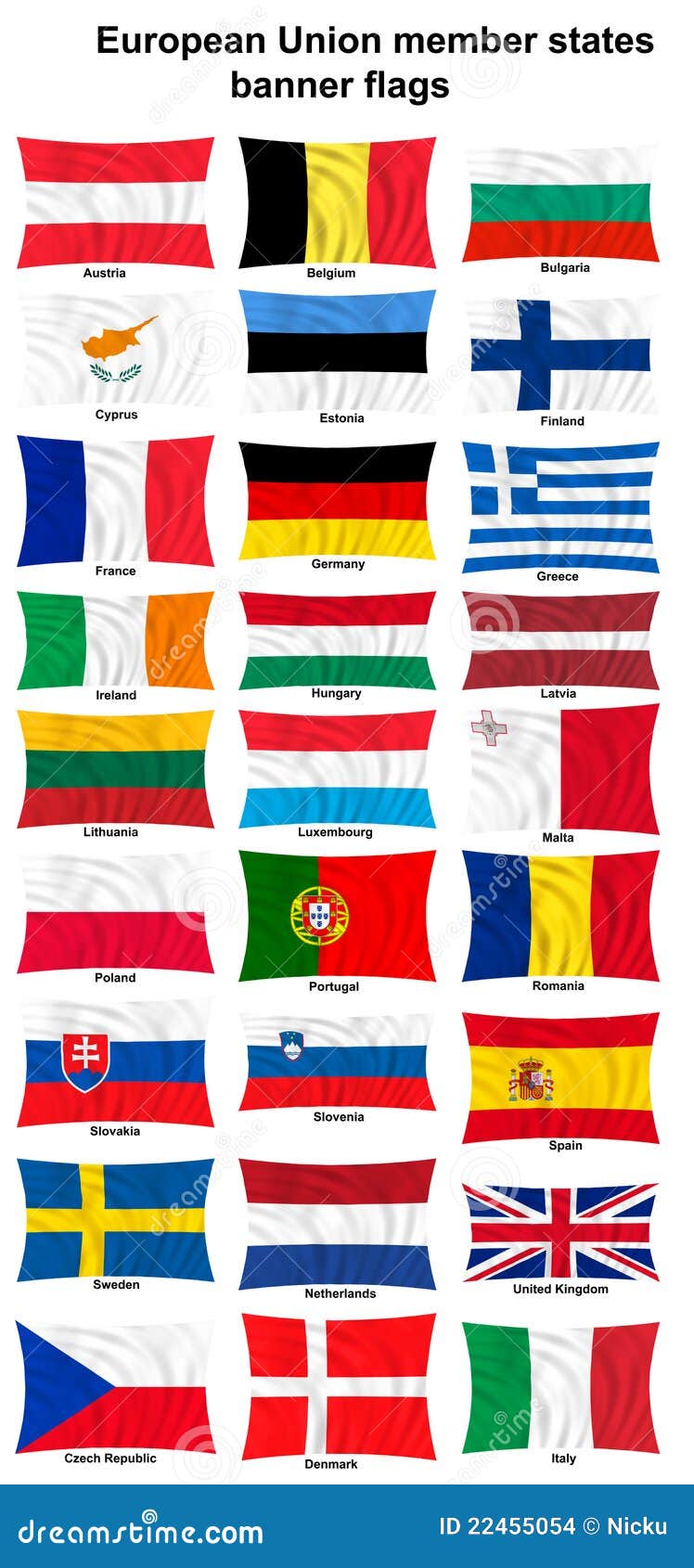 European Union Countries Flags Stock Images - Image: 22455054