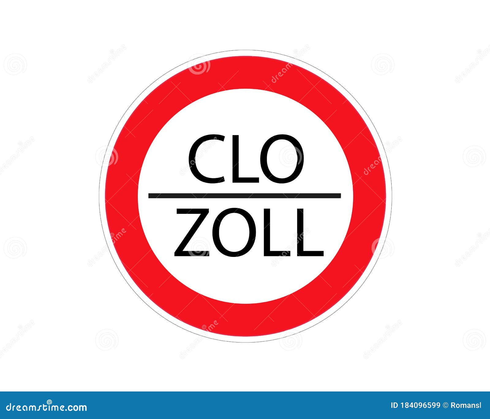 Sign Zoll Douane Cartoon Vector | CartoonDealer.com #193458947