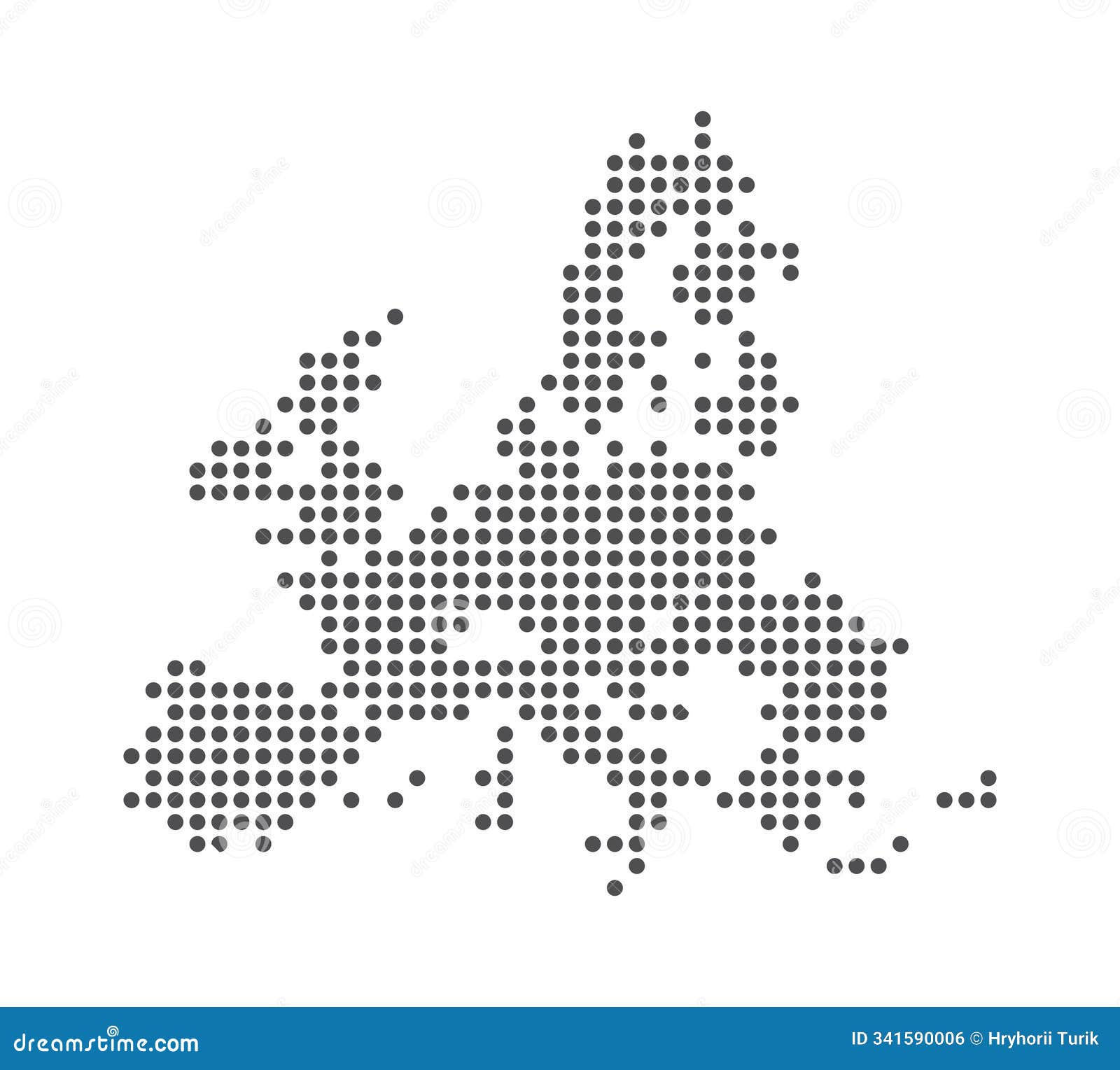 European Union - Dotted Map. Map Formed by Dots Stock Illustration ...