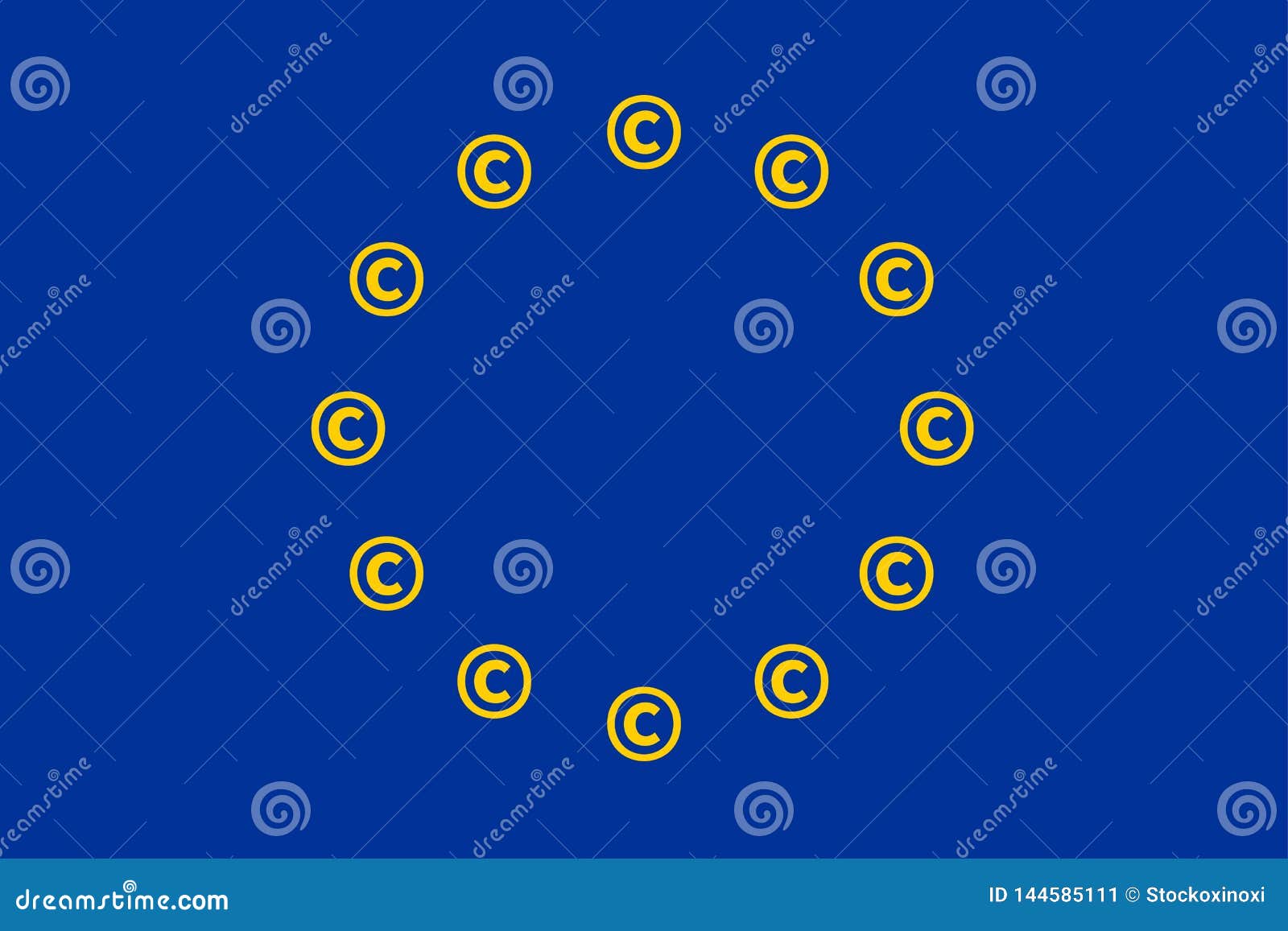 Copyright Symbols Trademark 3D Gold Color, 3d Render Isolated On White ...