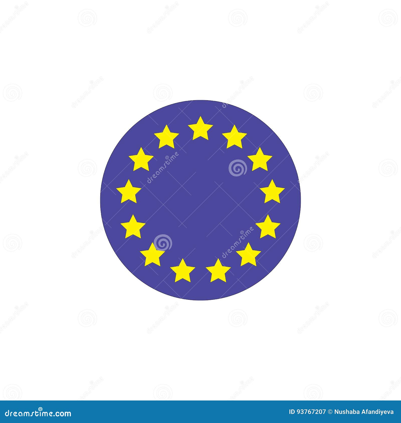 European union flag icon stock illustration. Illustration of government ...