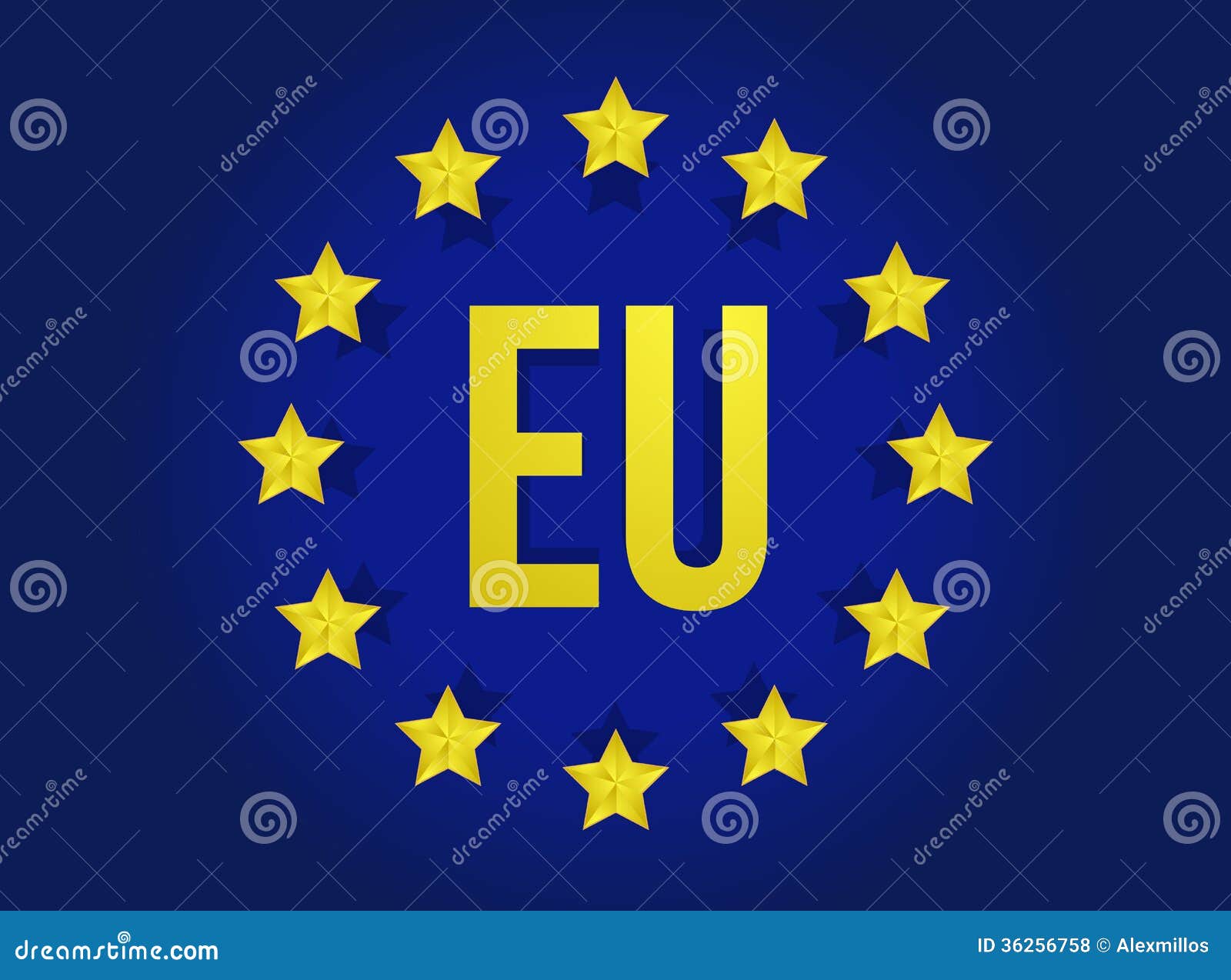 European Union Flag Illustration Design Stock Illustration ...
