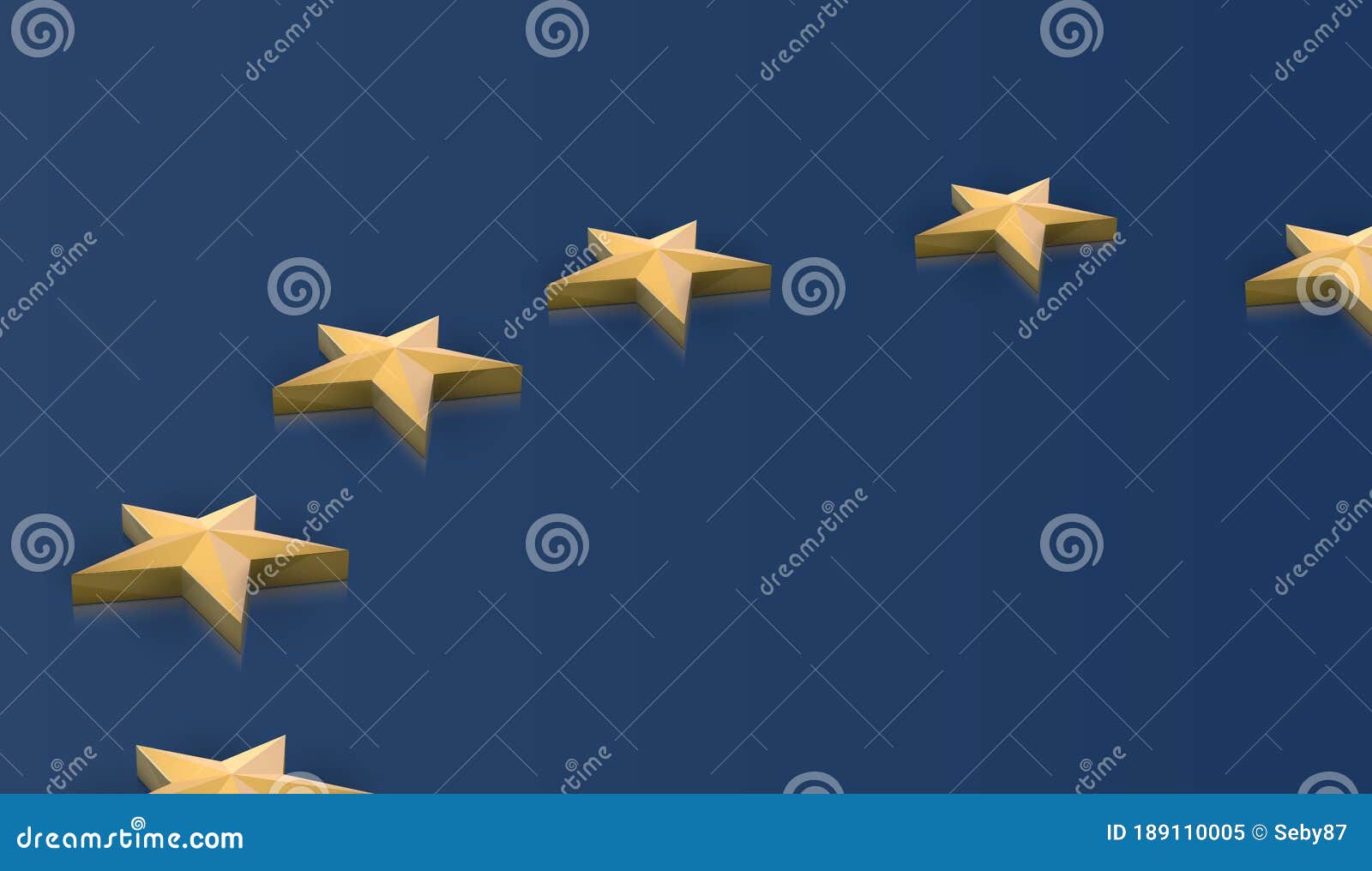 European Union Flag Stars in 3D, Vector Stock Vector - Illustration of ...