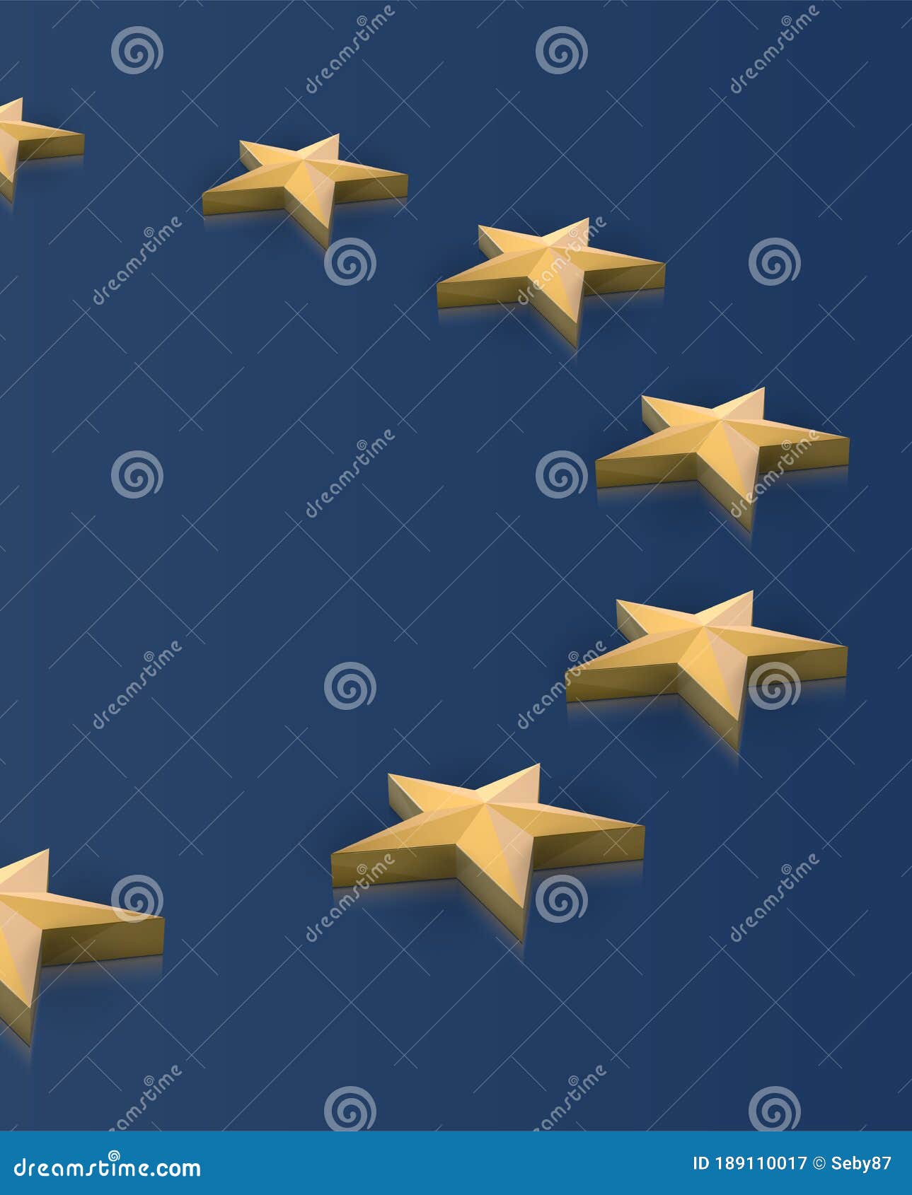 European Union Flag Stars in 3D, Vector Stock Vector - Illustration of ...