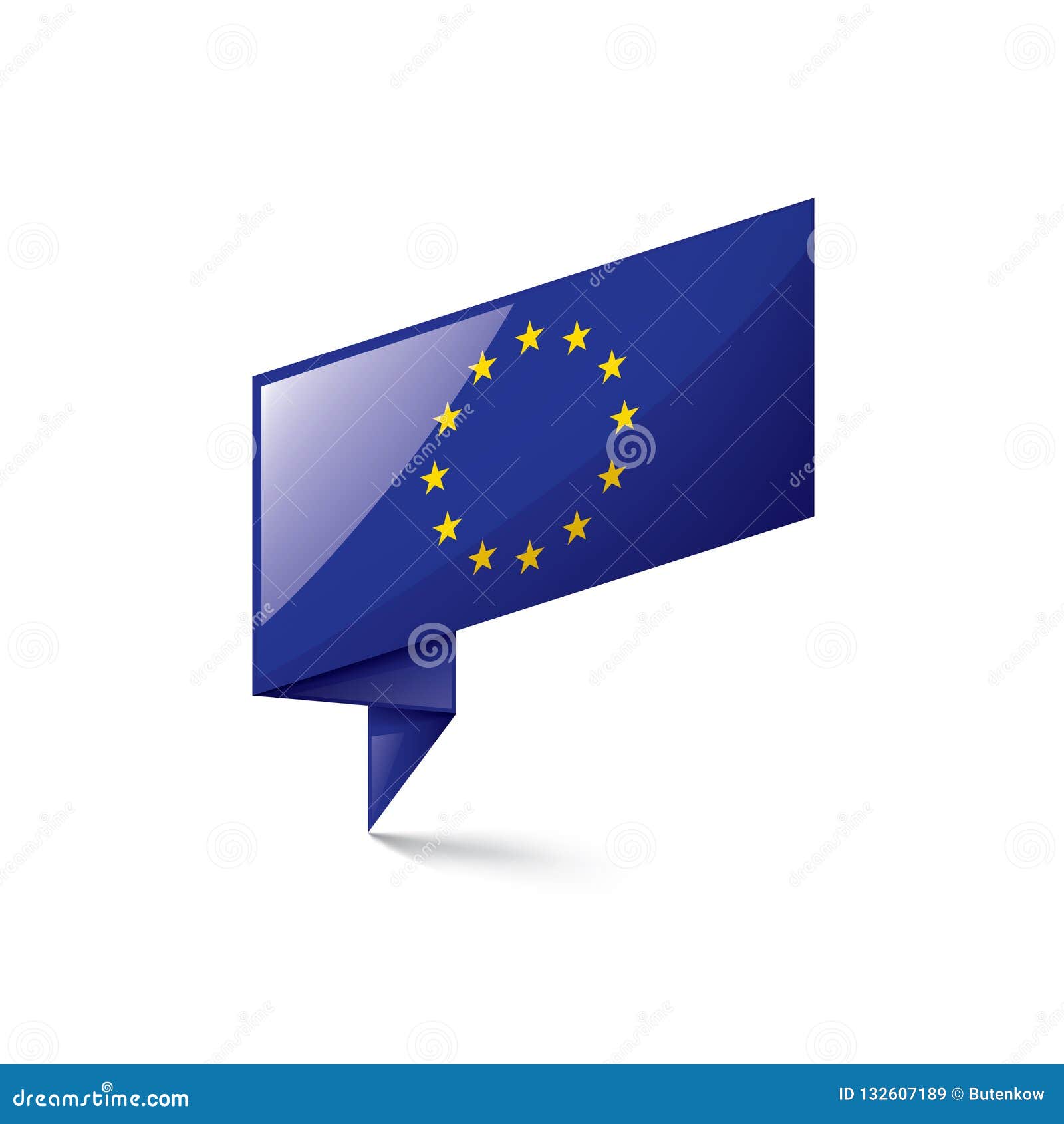 European Union Flag, Vector Illustration on a White Background Stock ...