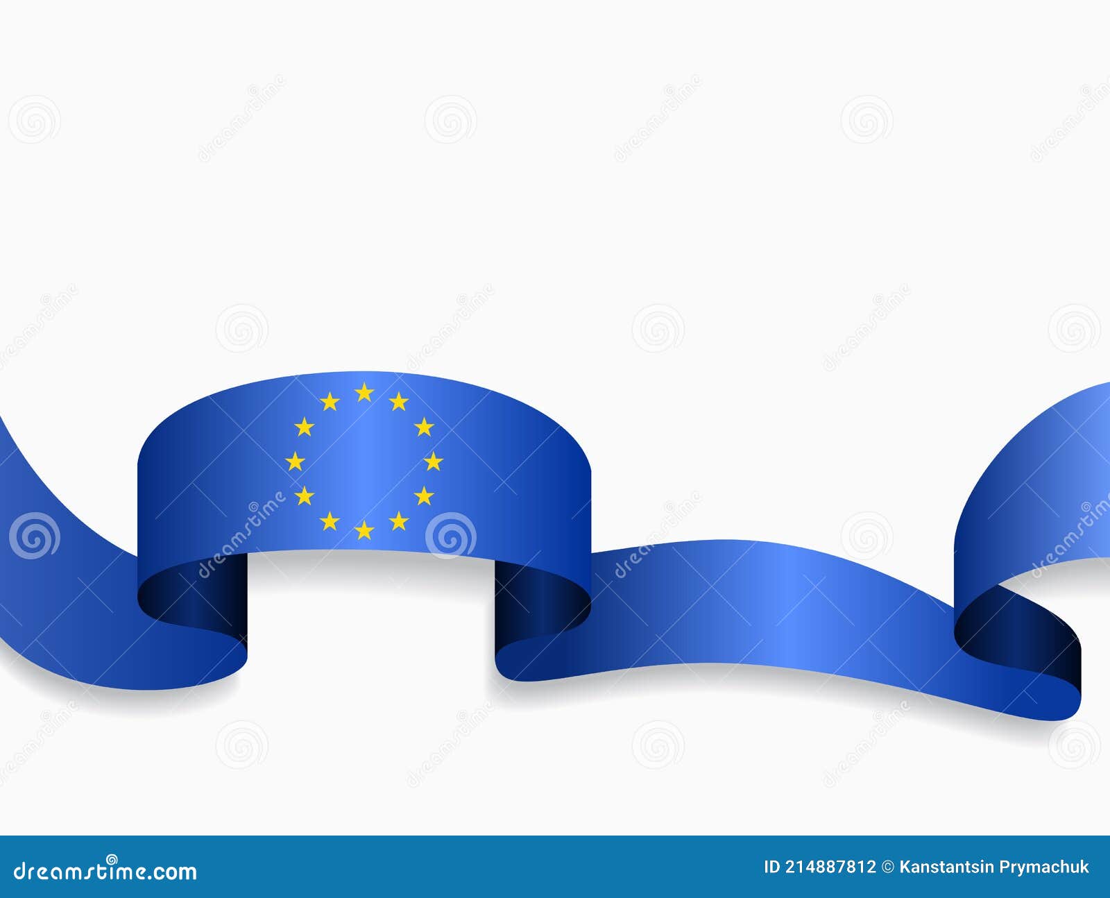 European Union Flag Wavy Abstract Background. Vector Illustration ...