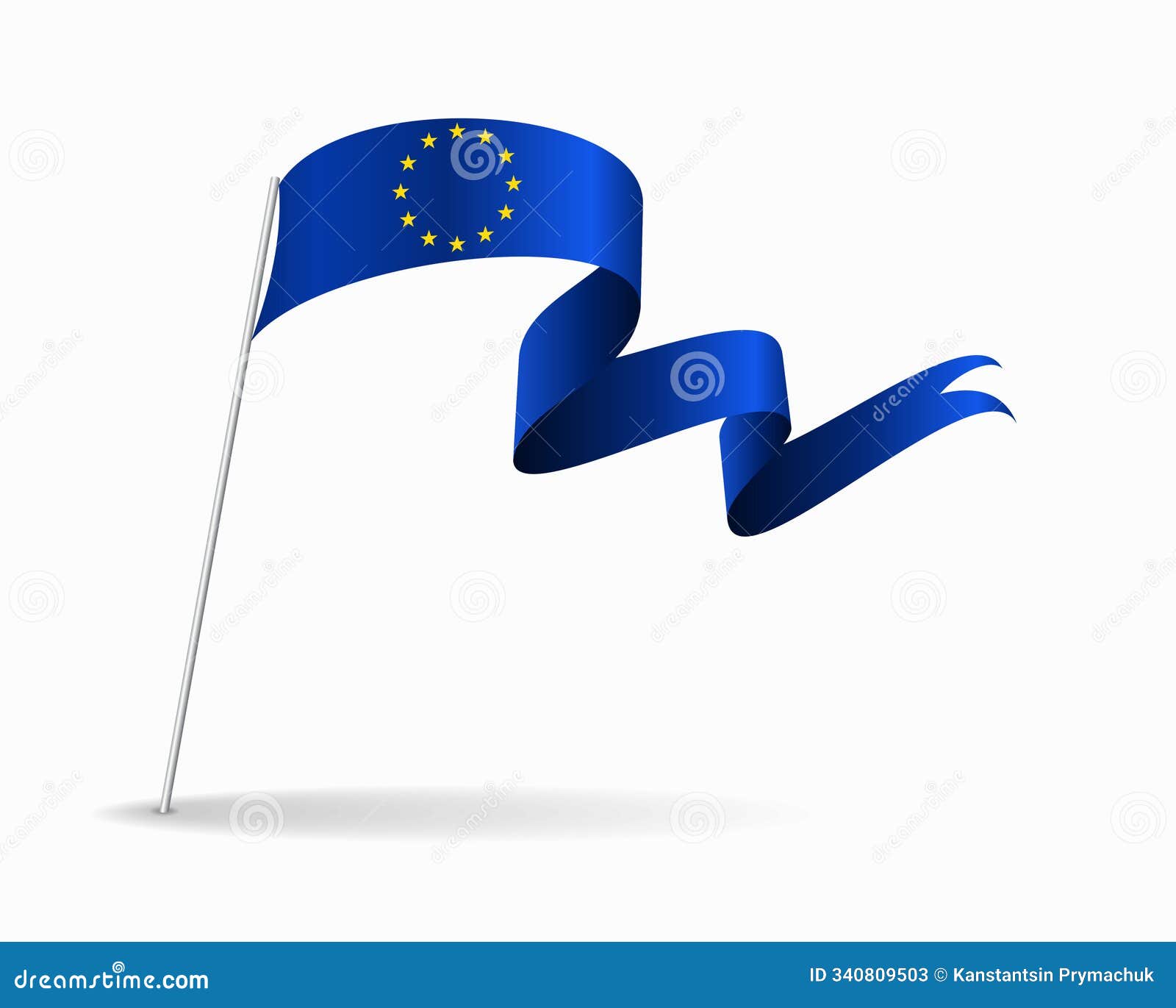 European Union Flag Wavy Background Layout. Vector Illustration. Stock ...