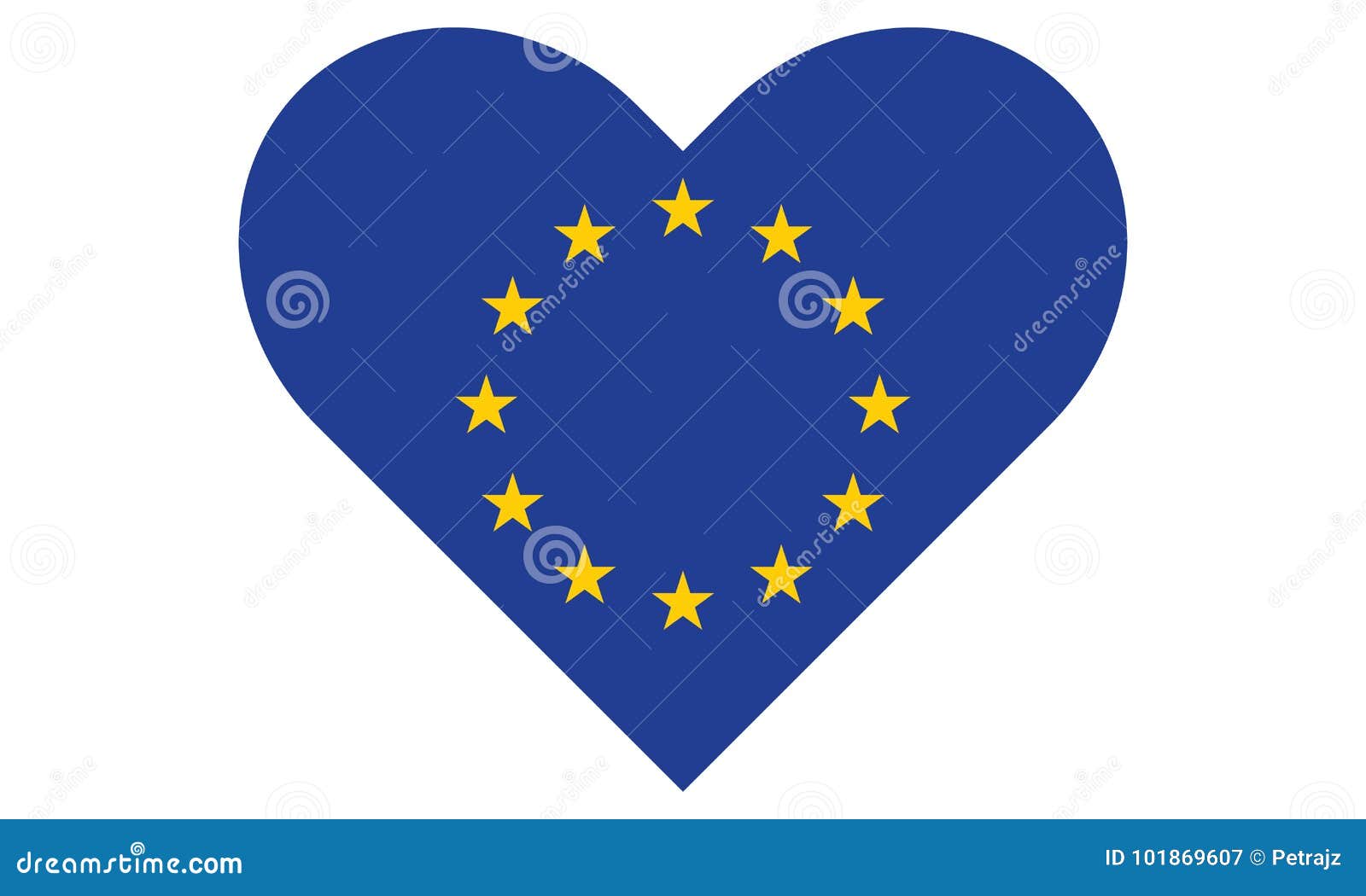 European union heart stock illustration. Illustration of isolated ...